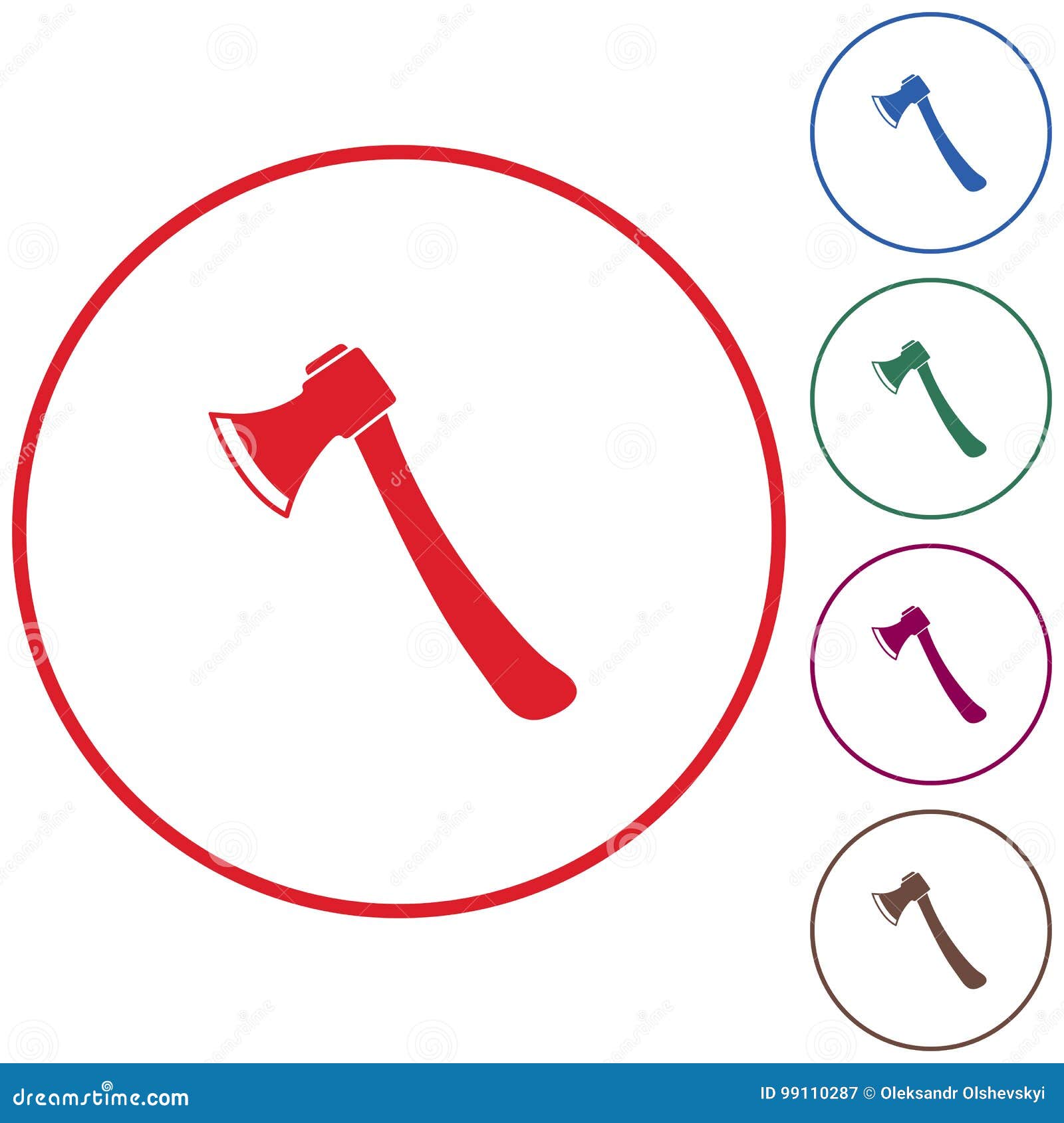 The ax icon. Axe symbol stock vector. Illustration of flat - 99110287