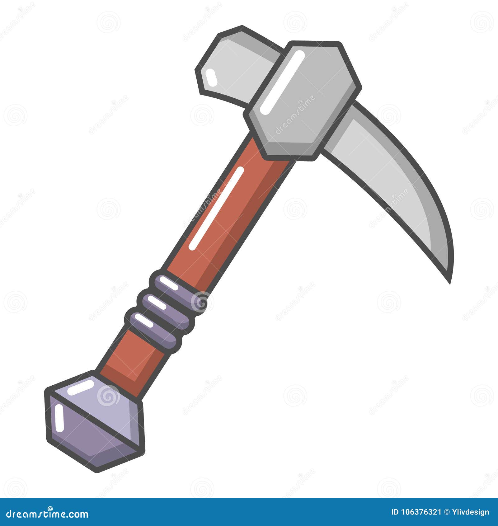 Ax icon, cartoon style stock vector. Illustration of medieval - 106376321