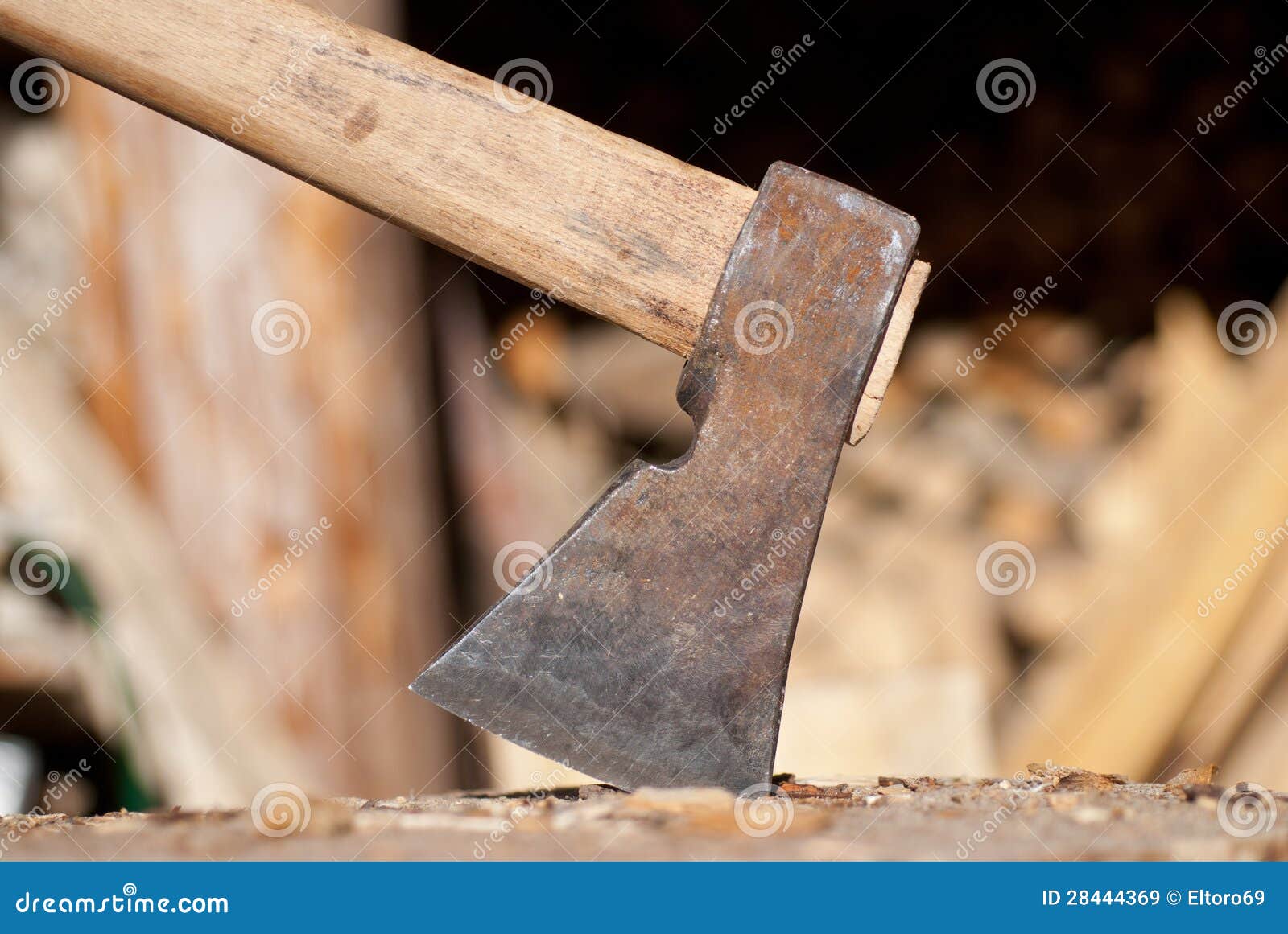 Ax in a log stock image. Image of stump, single, heavy - 28444369