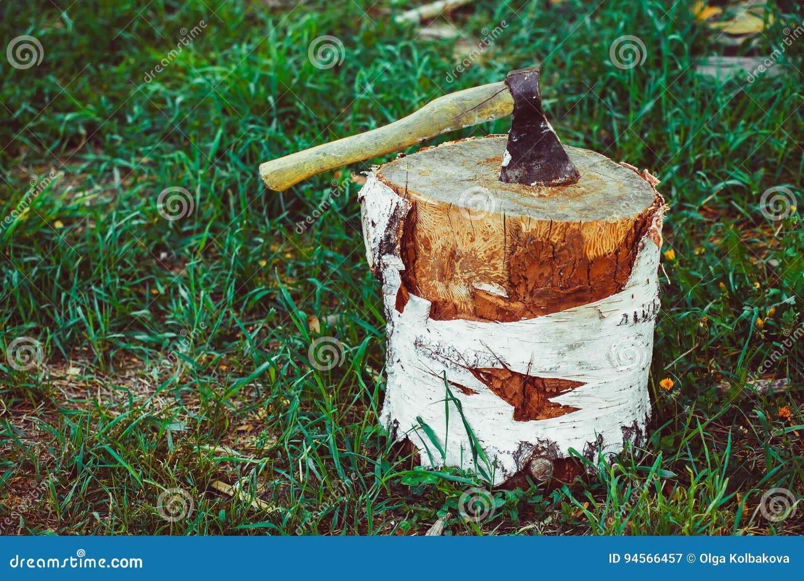 Ax in the beam stock image. Image of handle, activity - 94566457