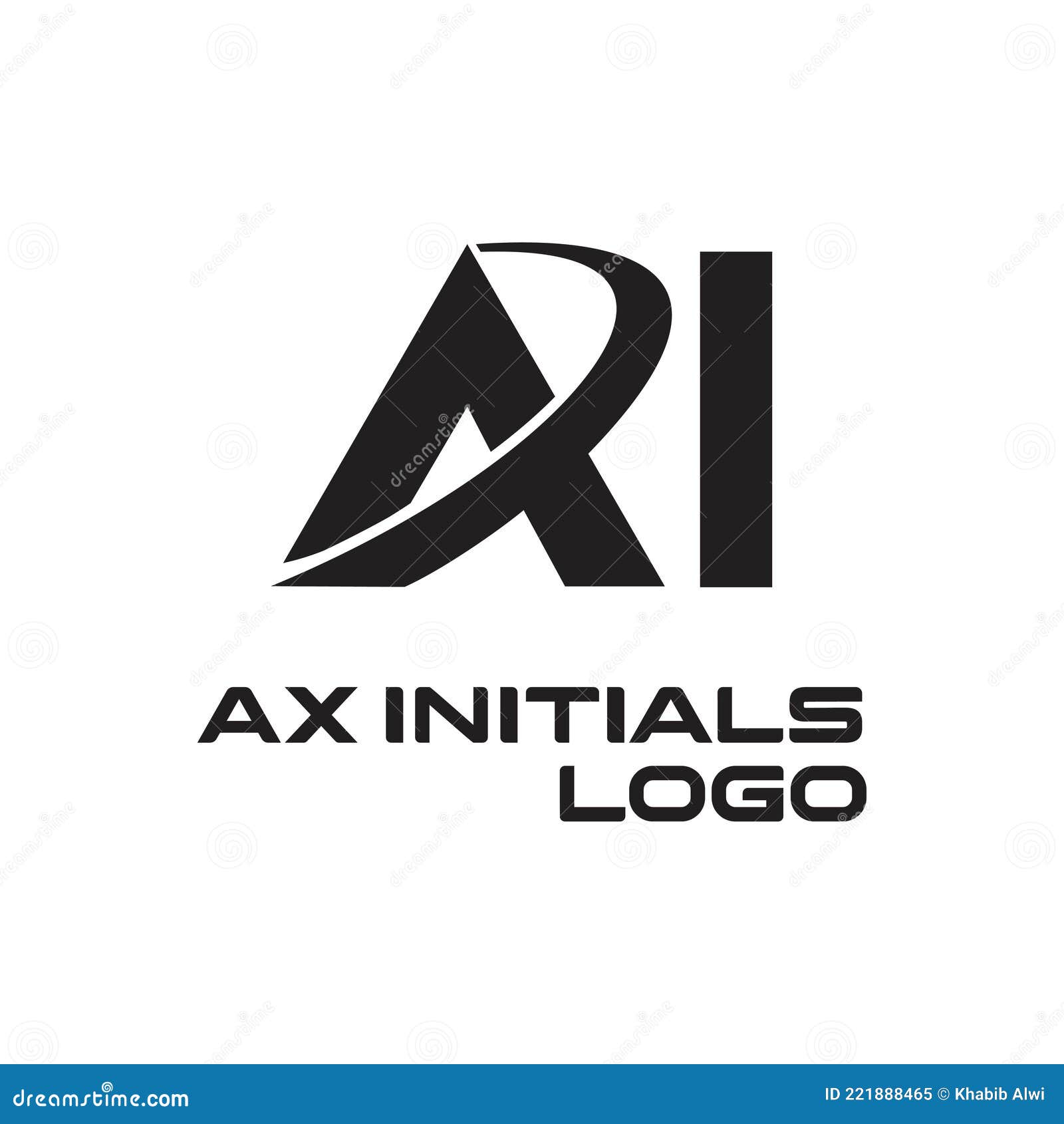 Ax logo stock vector. Illustration of abstract, brand - 221888465