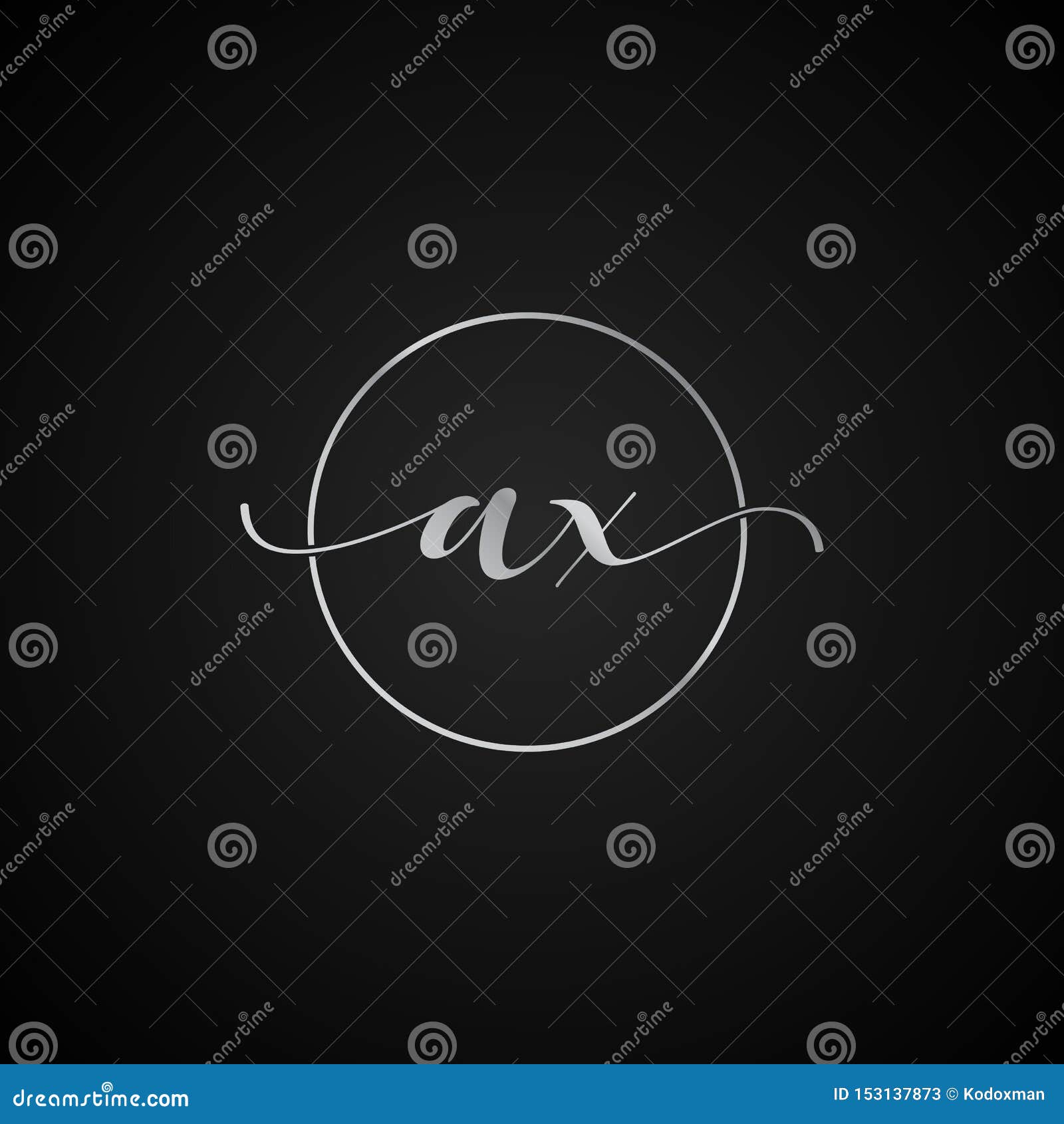 AX Modern Unique Initial Letter Elegant Logo Template Vector Creative ...