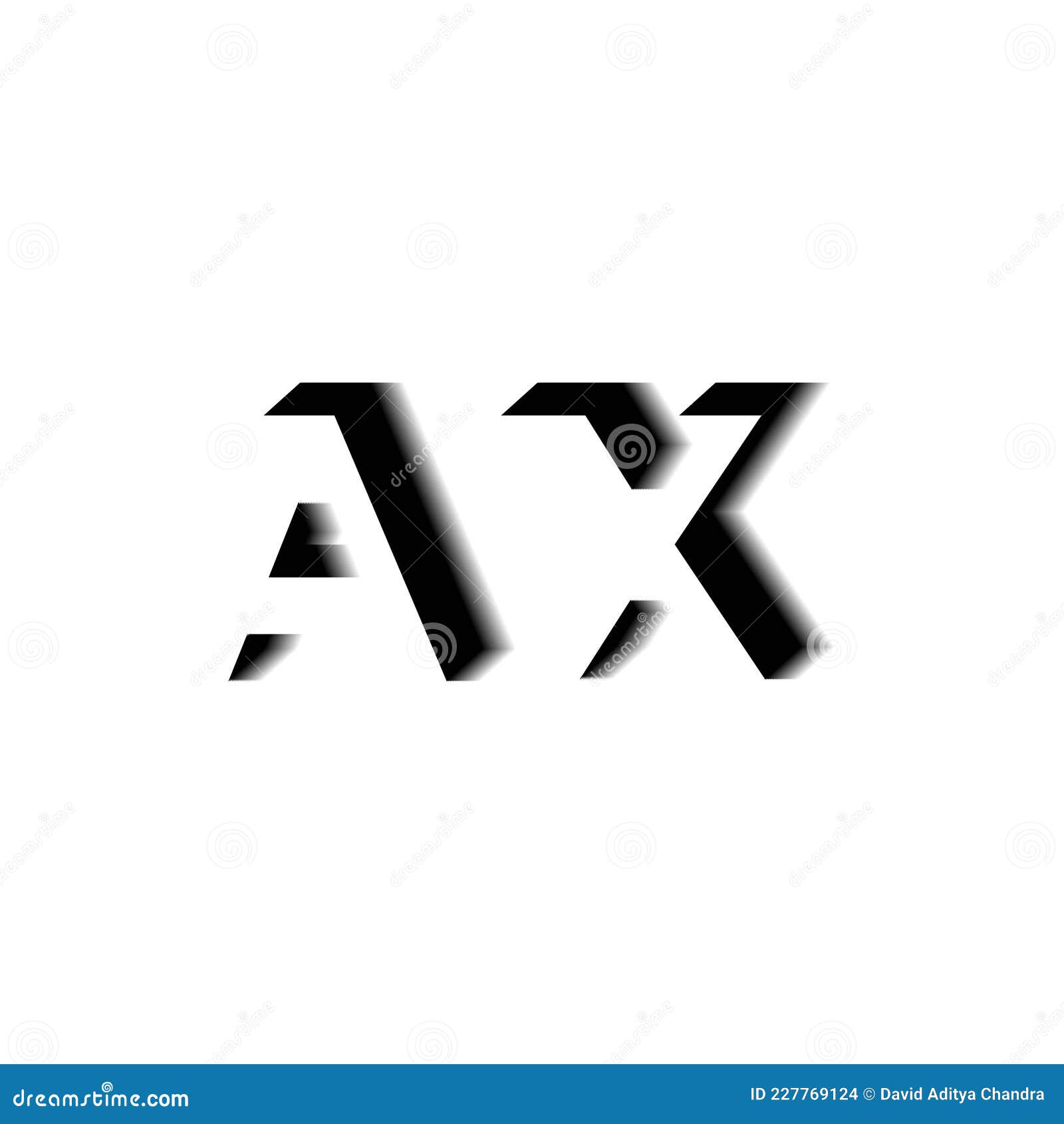 AX Monogram Shadow Shape Style Stock Vector - Illustration of emblem ...
