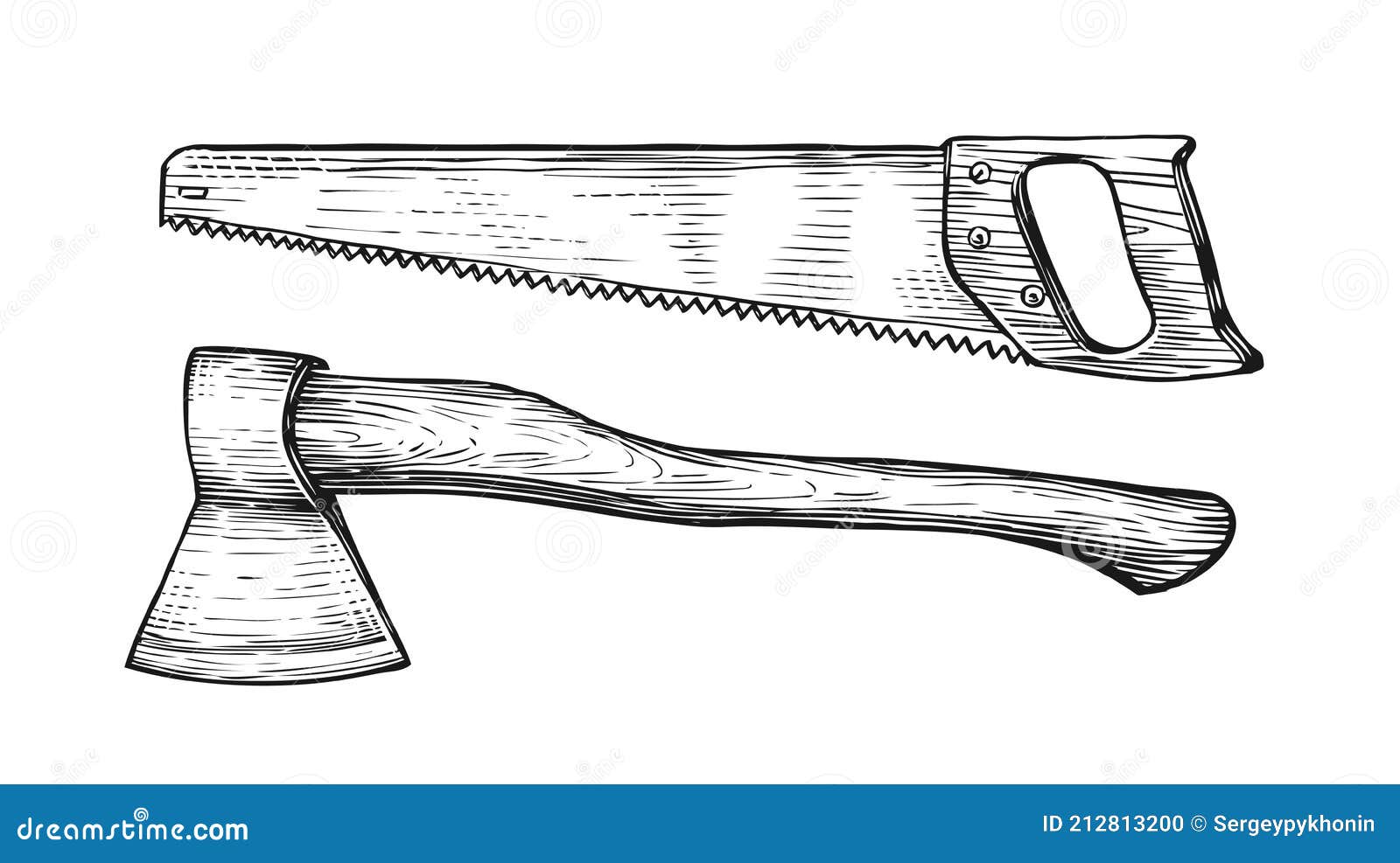 Carpentry Tools Icons Outline Vector Illustration | CartoonDealer.com ...