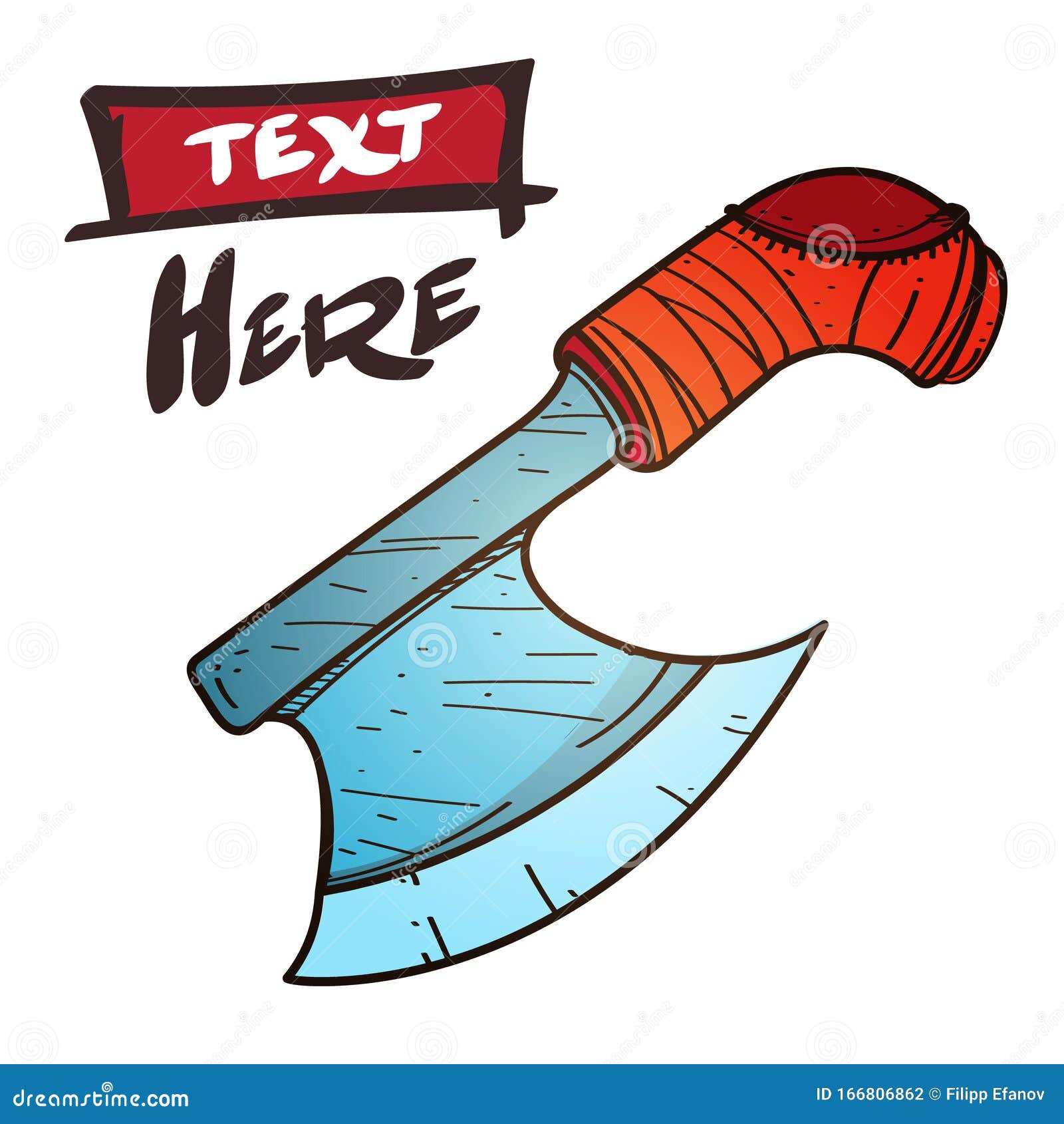 The Ax is a Sketch of the Logo. Element for Infographics in the Hand ...
