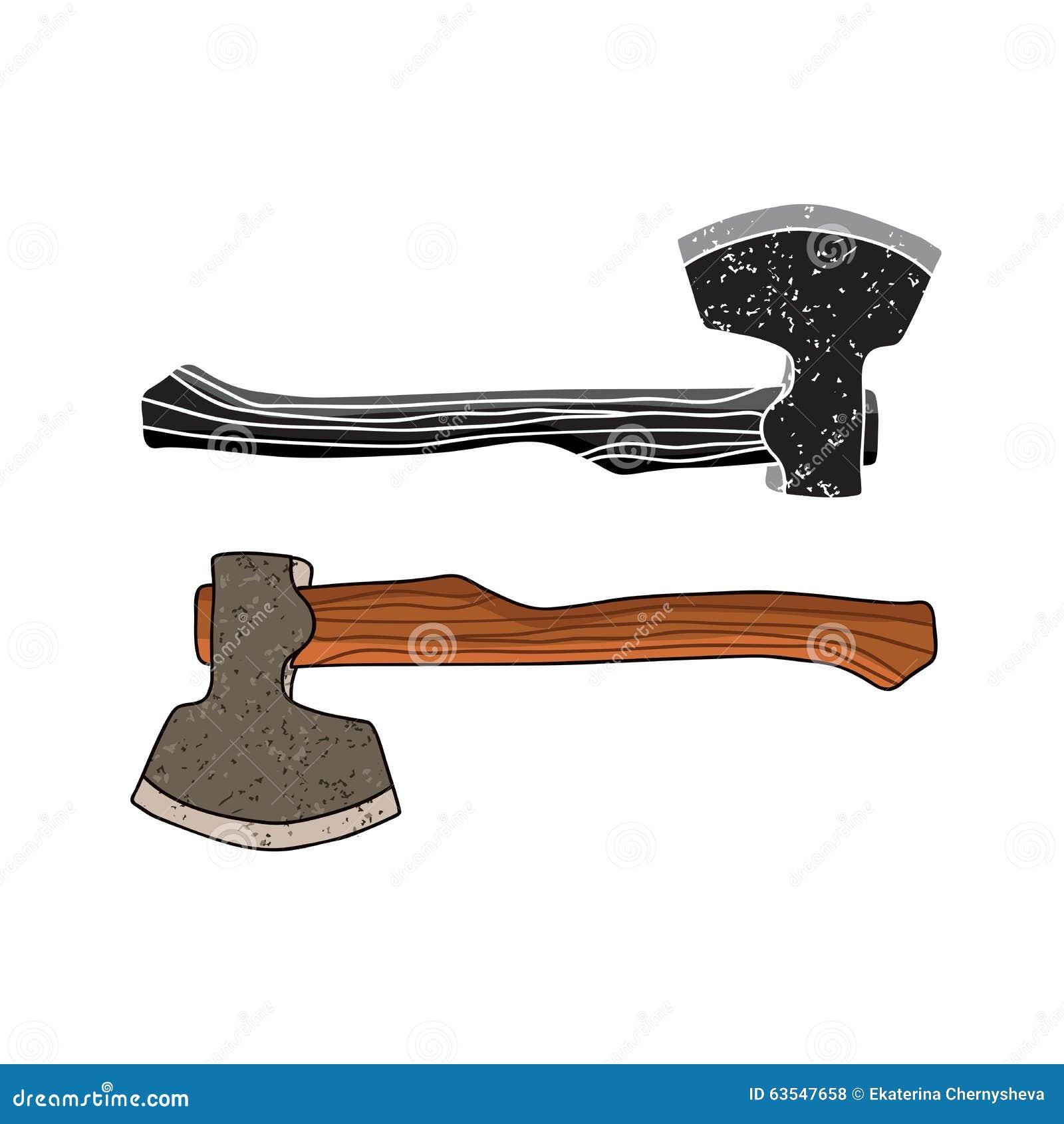 Ax. Vector illustration stock vector. Illustration of wood - 63547658