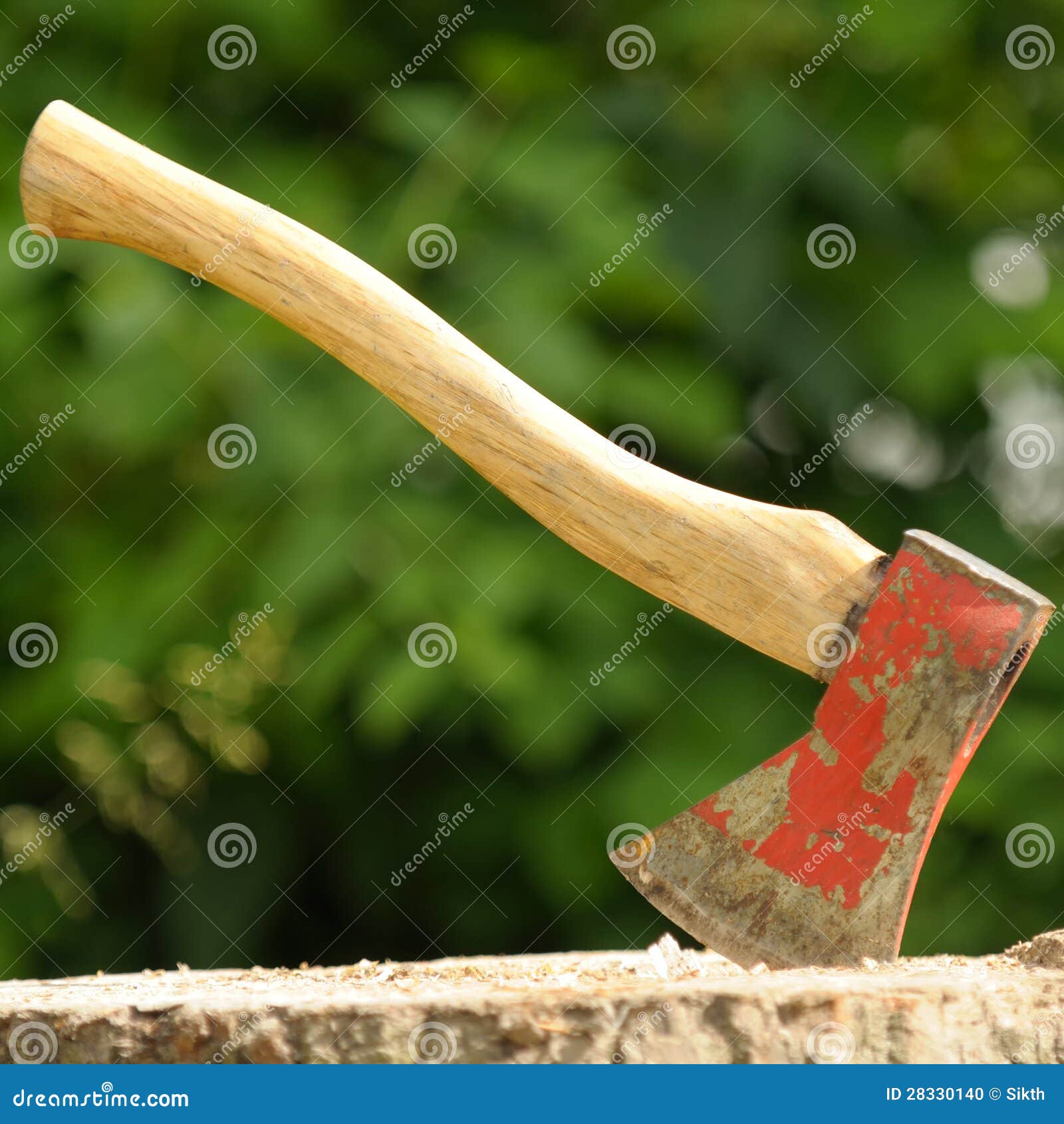 Ax (Wood Chopper) in Tree Stump Stock Photo - Image of hack, equipment ...