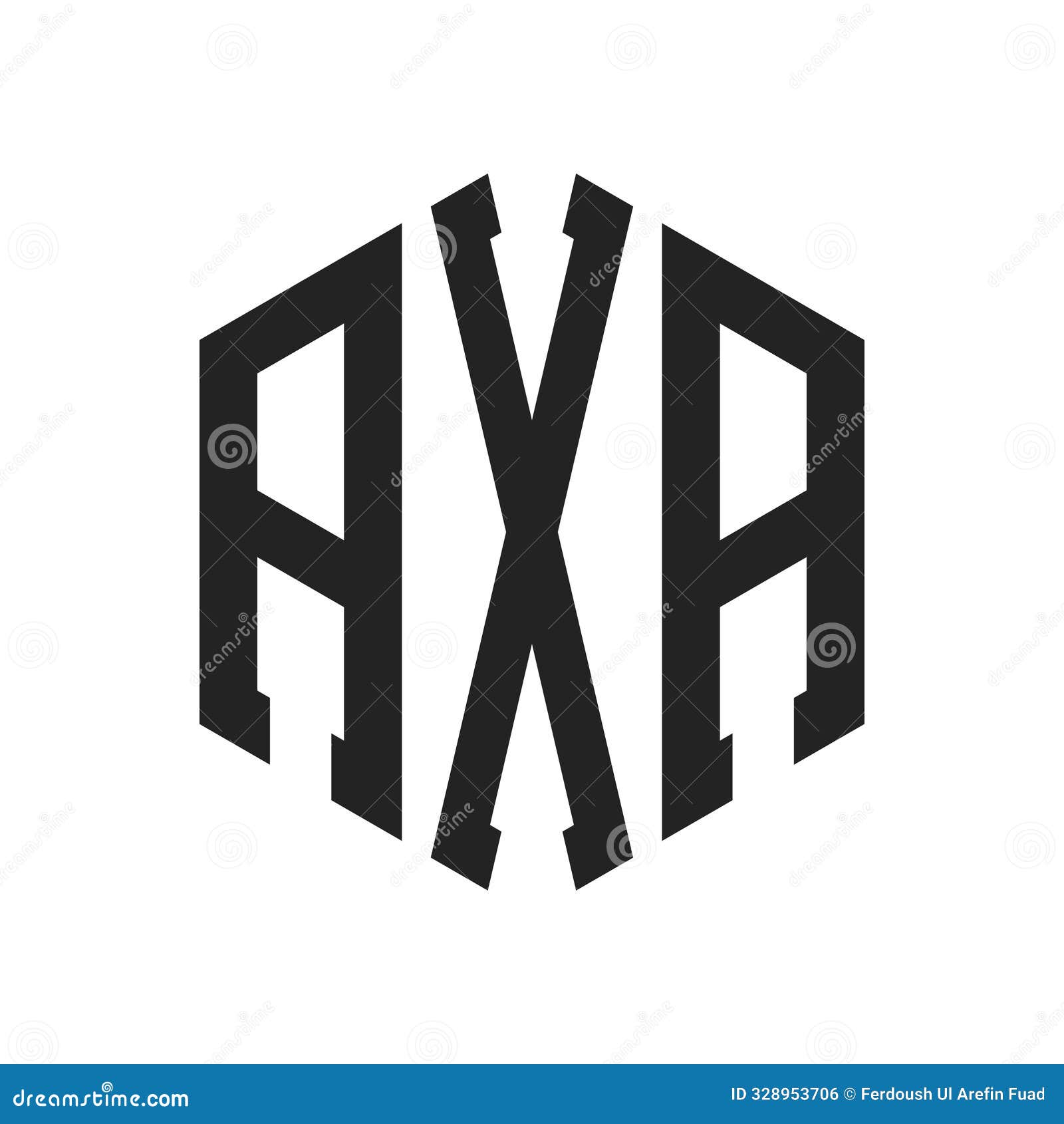 AXA Logo Design. Initial Letter AXA Monogram Logo Using Hexagon Shape ...