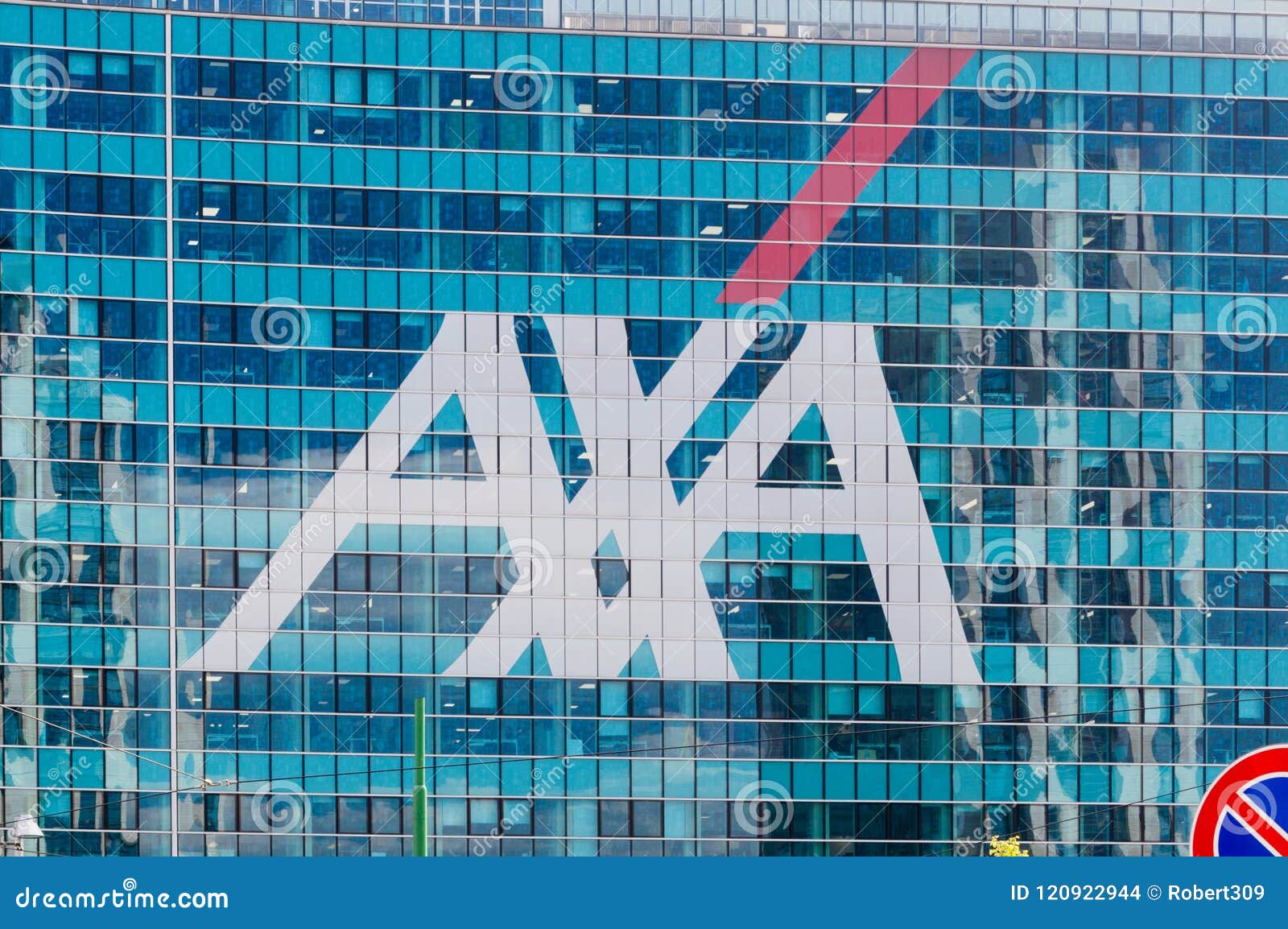 Axa Logo on Modern Building. Editorial Stock Image - Image of firm ...