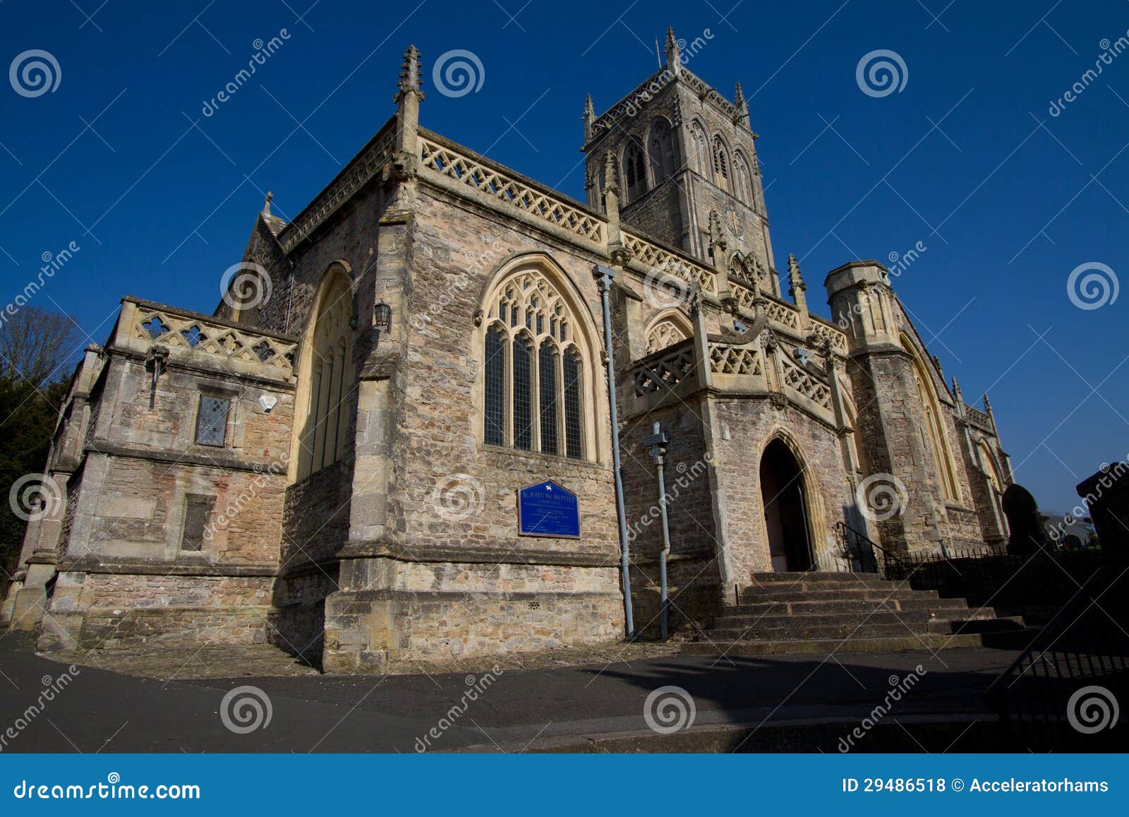 Axbridge Kirche Somerset England Stockfoto - Bild von tourist, john ...