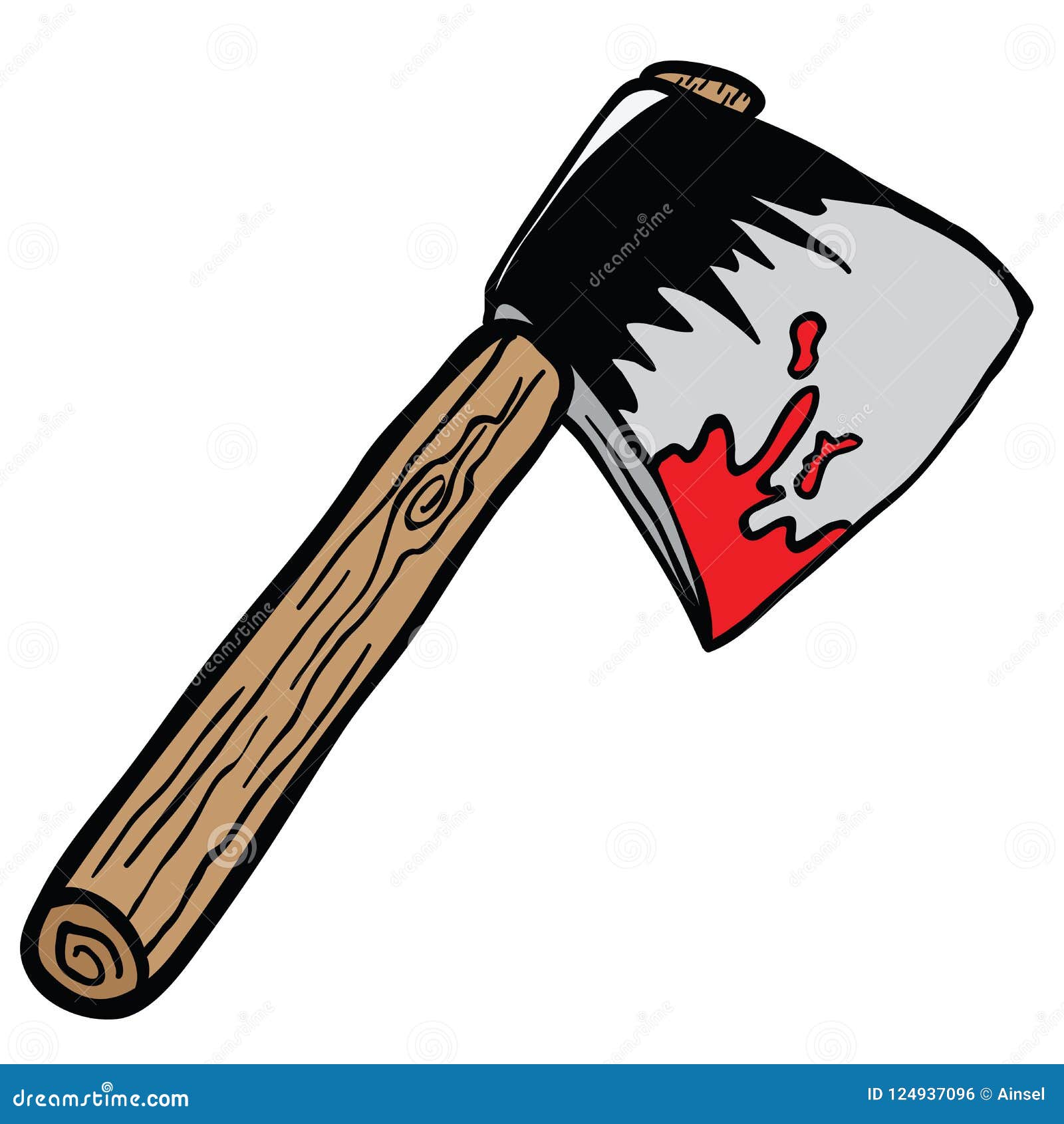 Axe stock illustration. Illustration of drip, cartoon - 124937096
