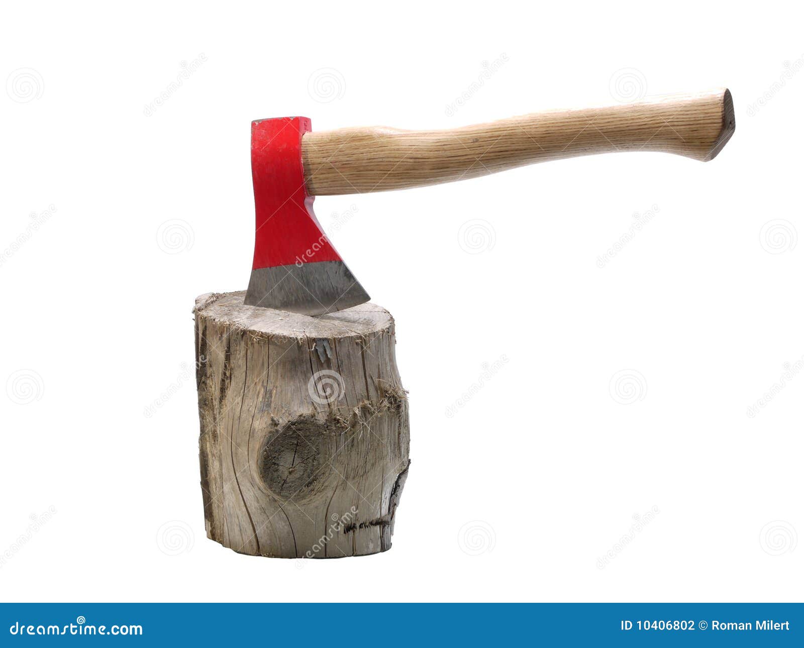 Axe In Chopping Block And Firewood. Ax Pile Of Royalty-Free Stock ...
