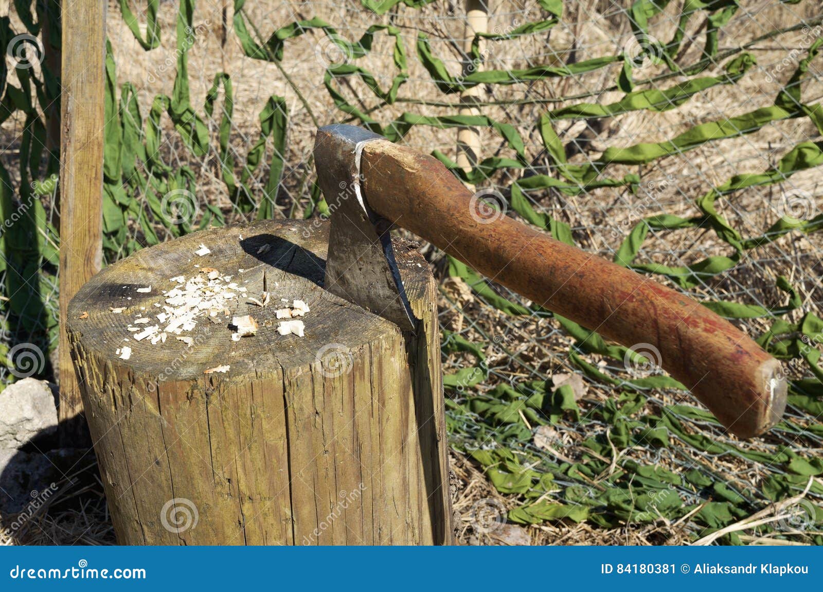 Axe for cutting firewood. stock image. Image of timber - 84180381