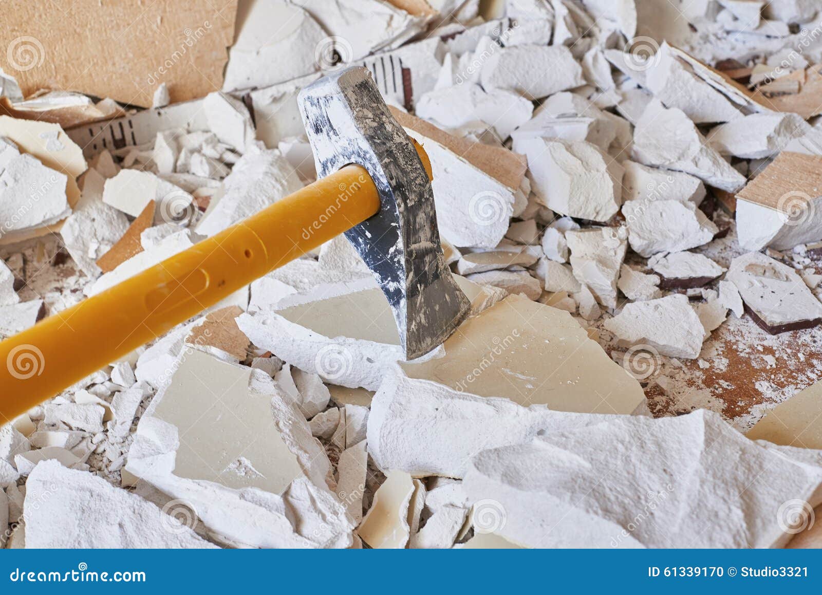 Axe demolition material stock photo. Image of debris - 61339170