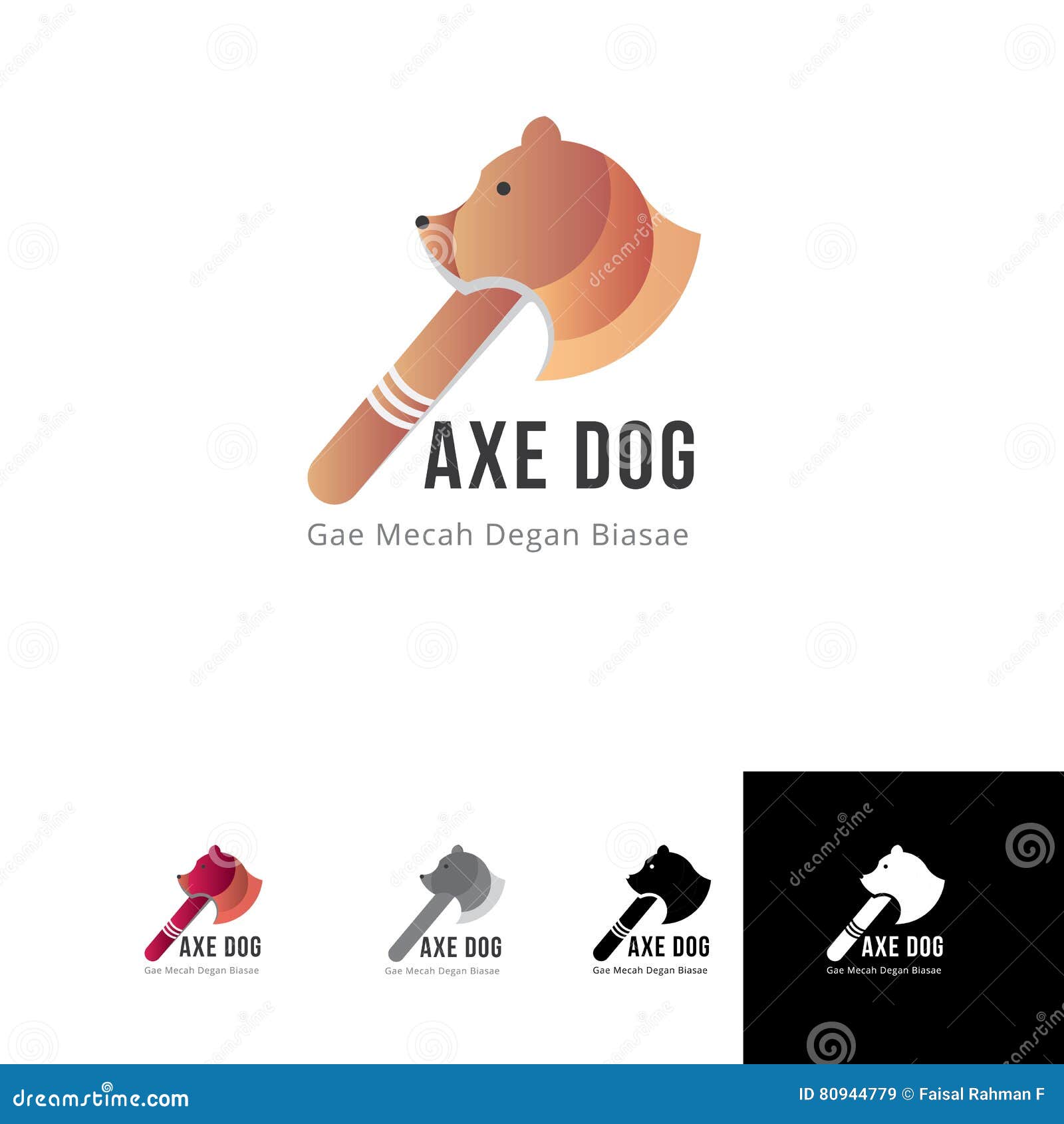 Axe Dog with Cooper Materials for Axe, Knife or Weapon Craft Template ...