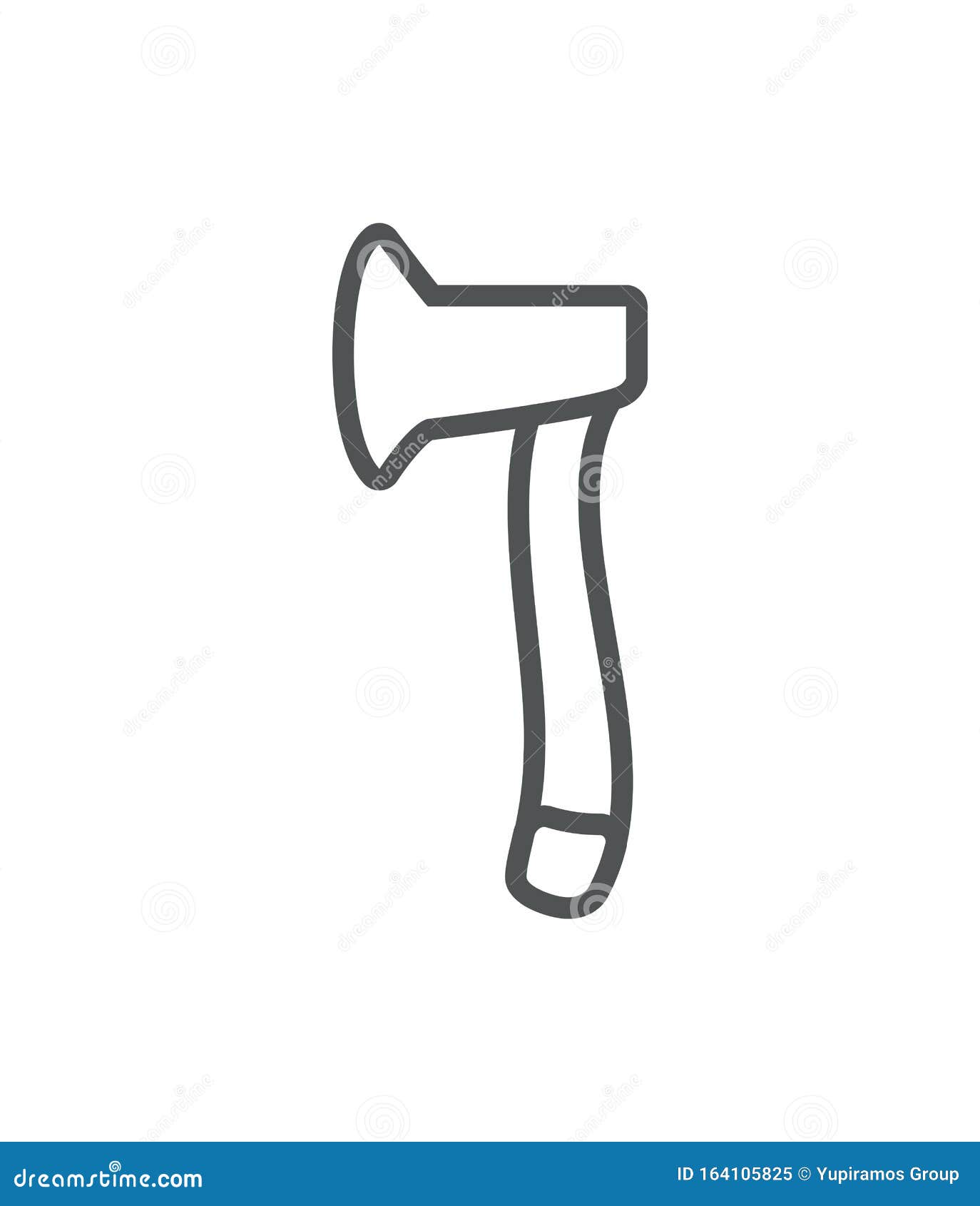 Axe Equipment Safety Line Icon Stock Vector - Illustration of tool ...
