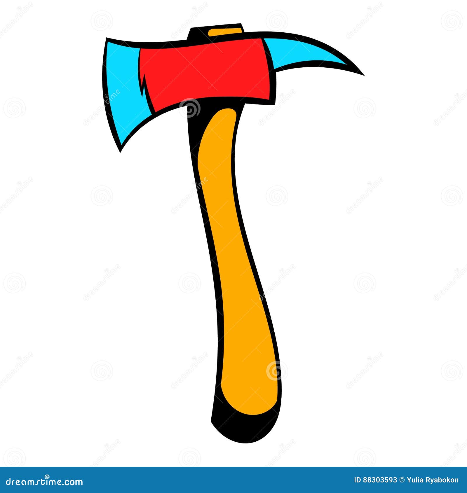 Axe for a Firefighter Icon, Icon Cartoon Stock Vector - Illustration of ...