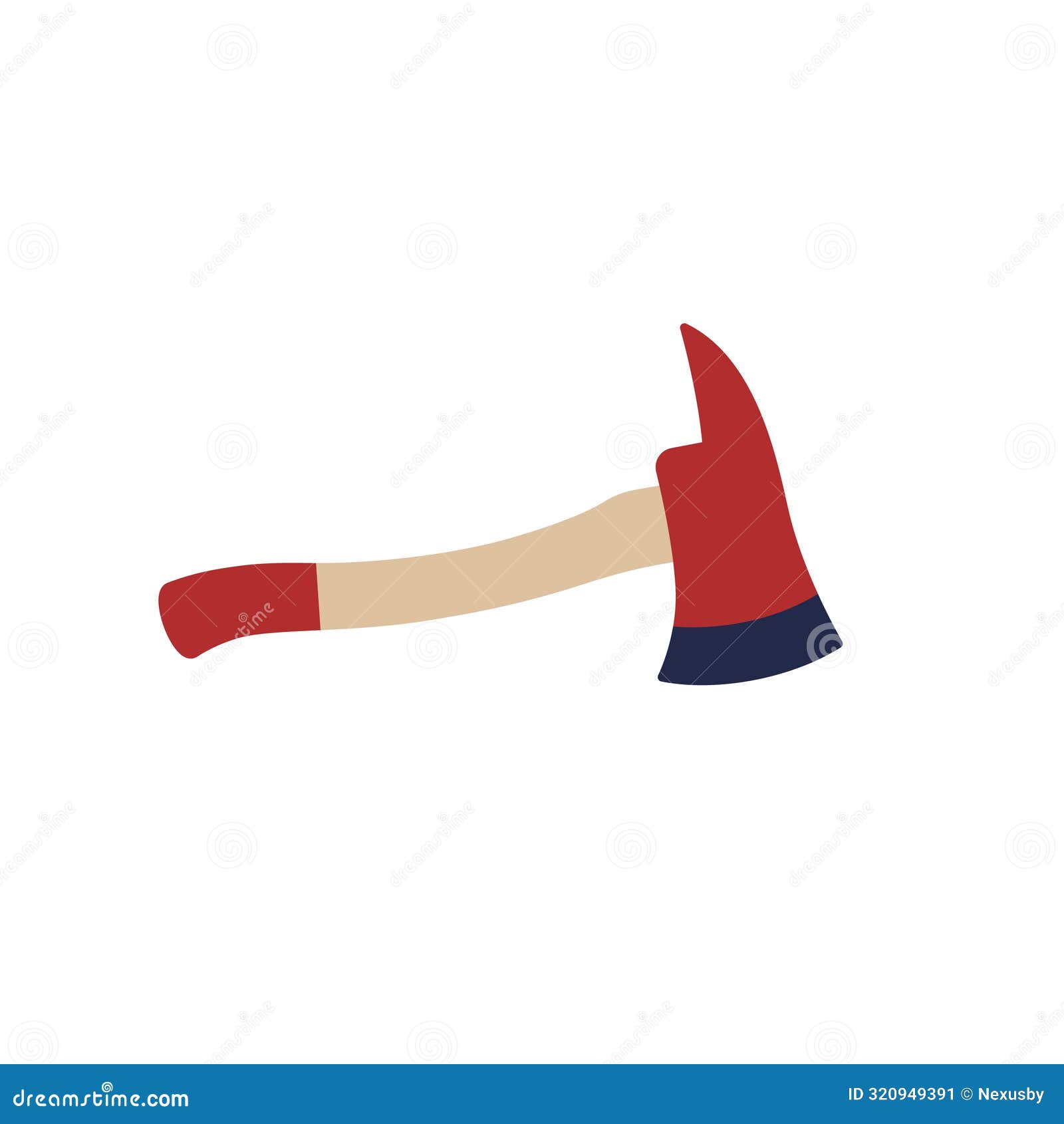 Axe of Firefighter Icon on White, Flat Vector Stock Vector ...