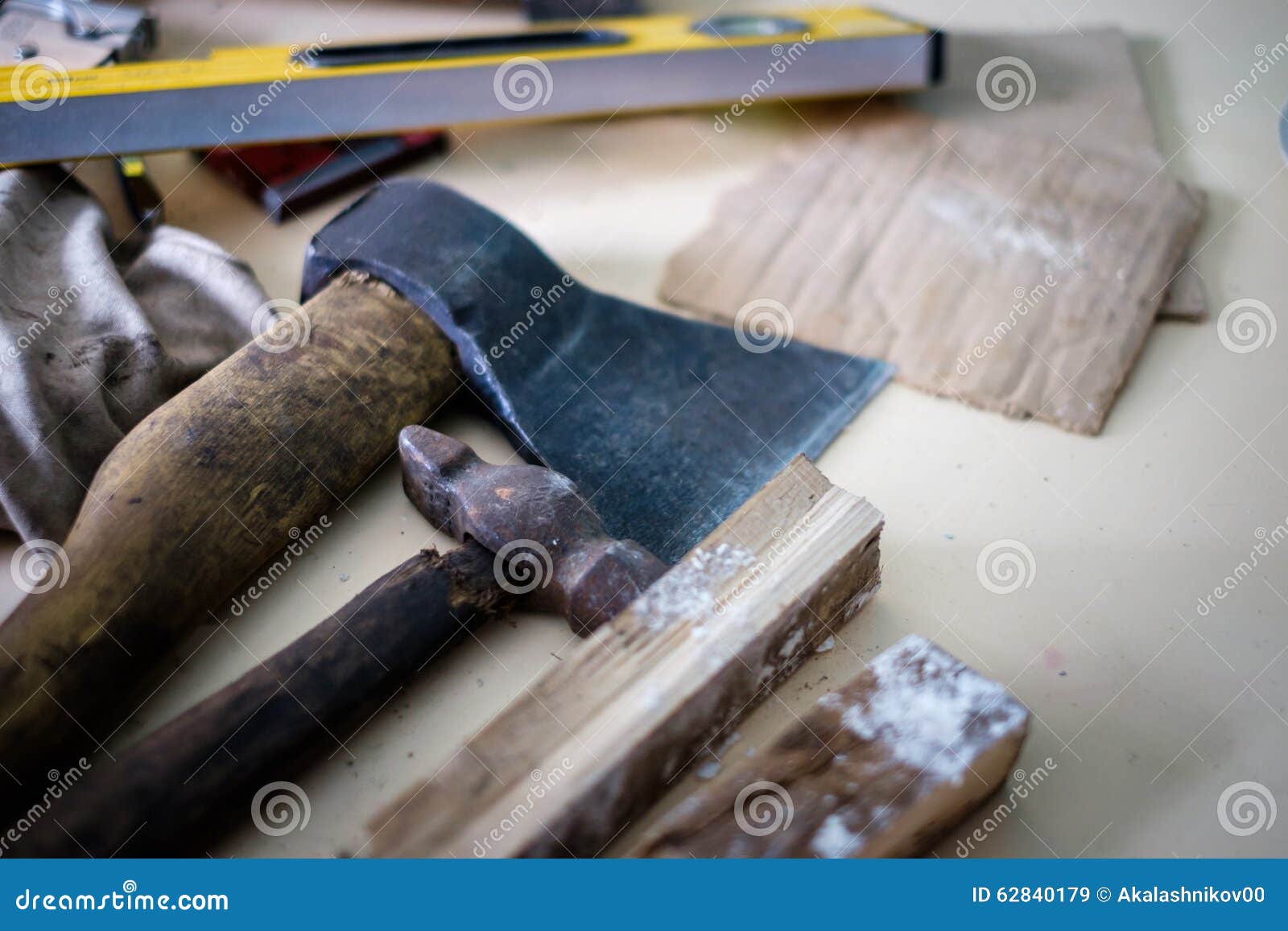 Axe and hammer stock image. Image of build, steel, industry - 62840179