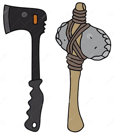 Axe stock vector. Illustration of forest, stone, wooden - 41413491