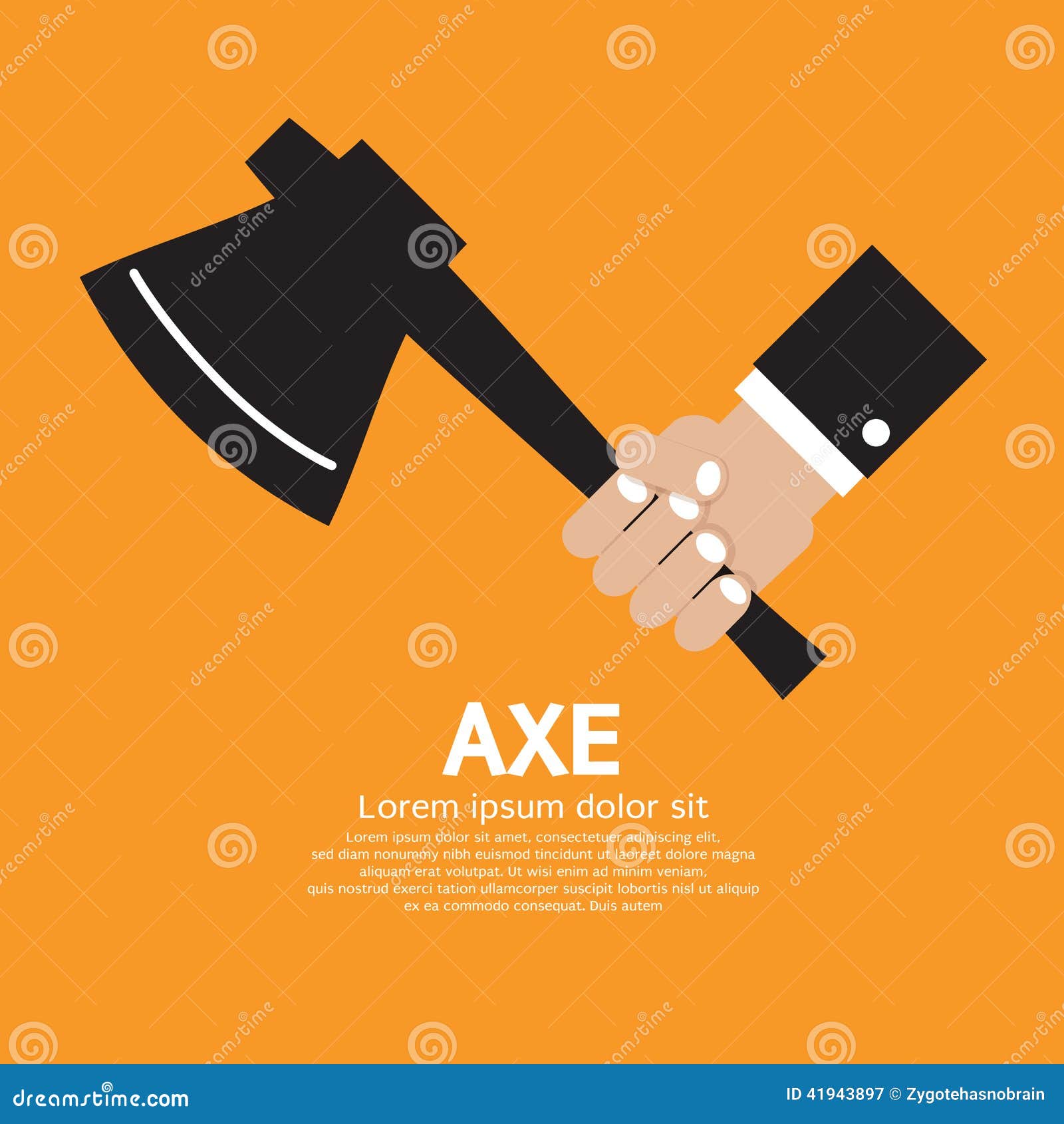Axe in Hand stock vector. Illustration of icon, isolated - 41943897