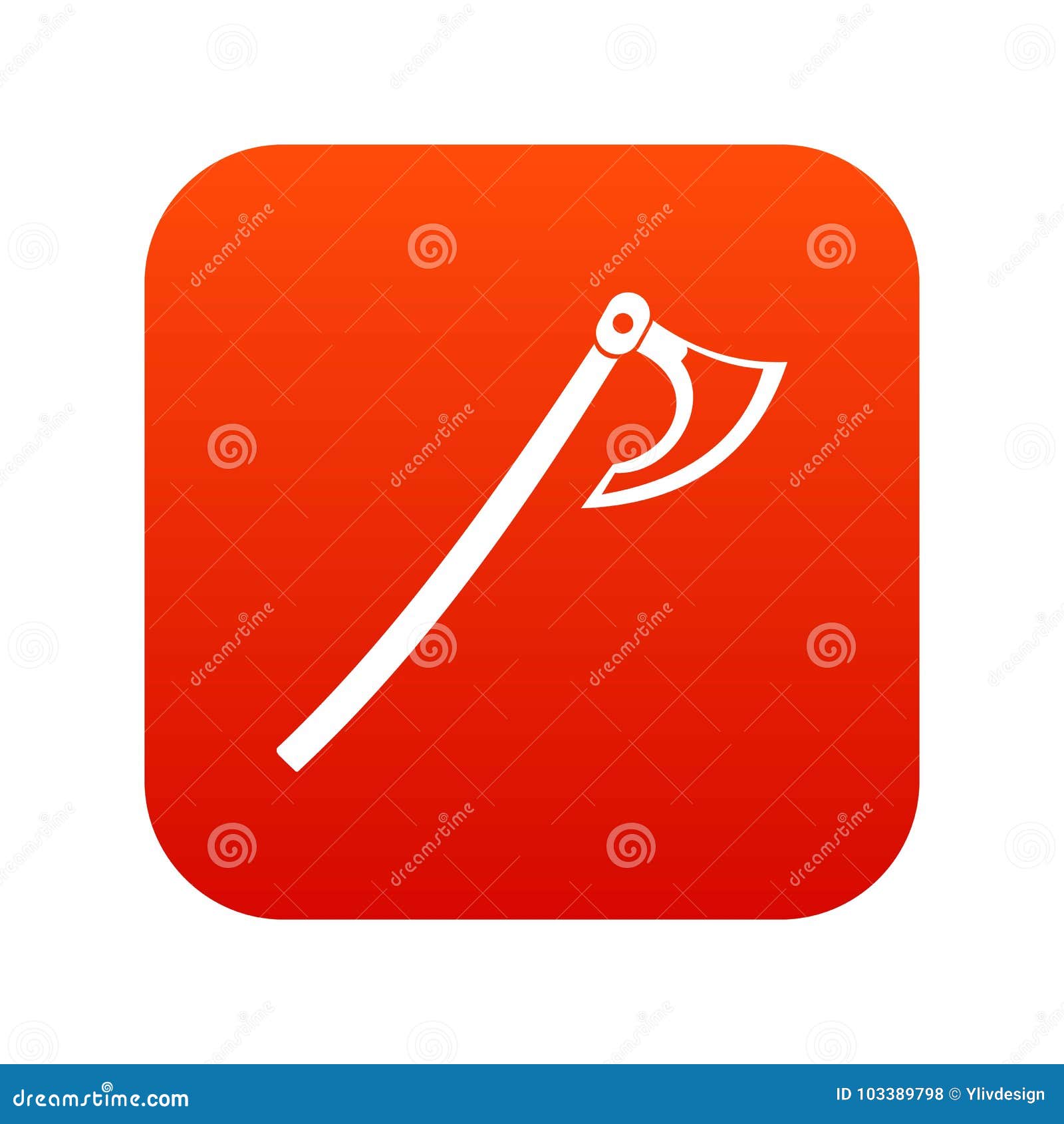 Axe icon digital red stock vector. Illustration of sign - 103389798