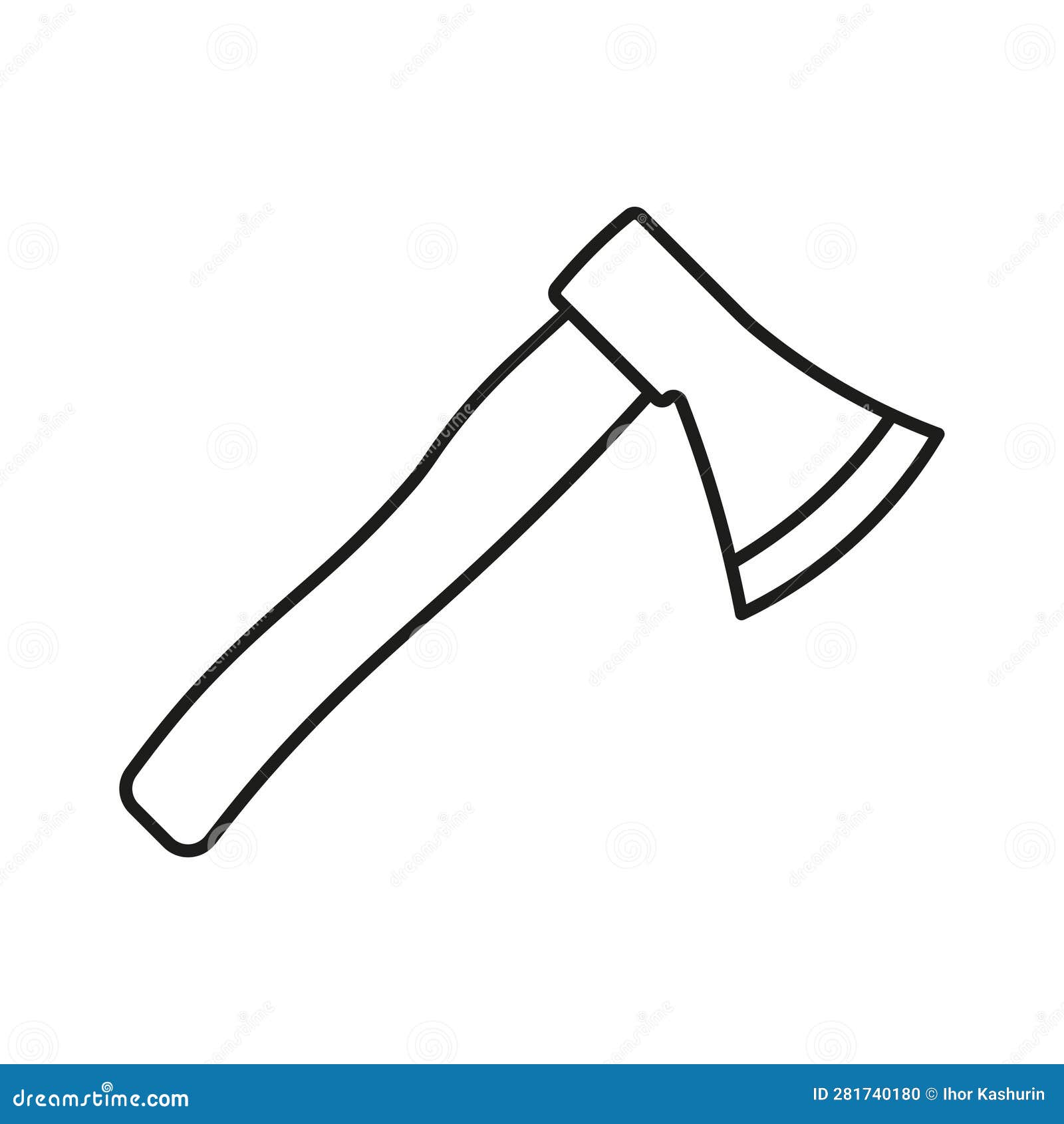 Axe Icon. Outline Axe Tool Vector Icon Stock Vector - Illustration of ...