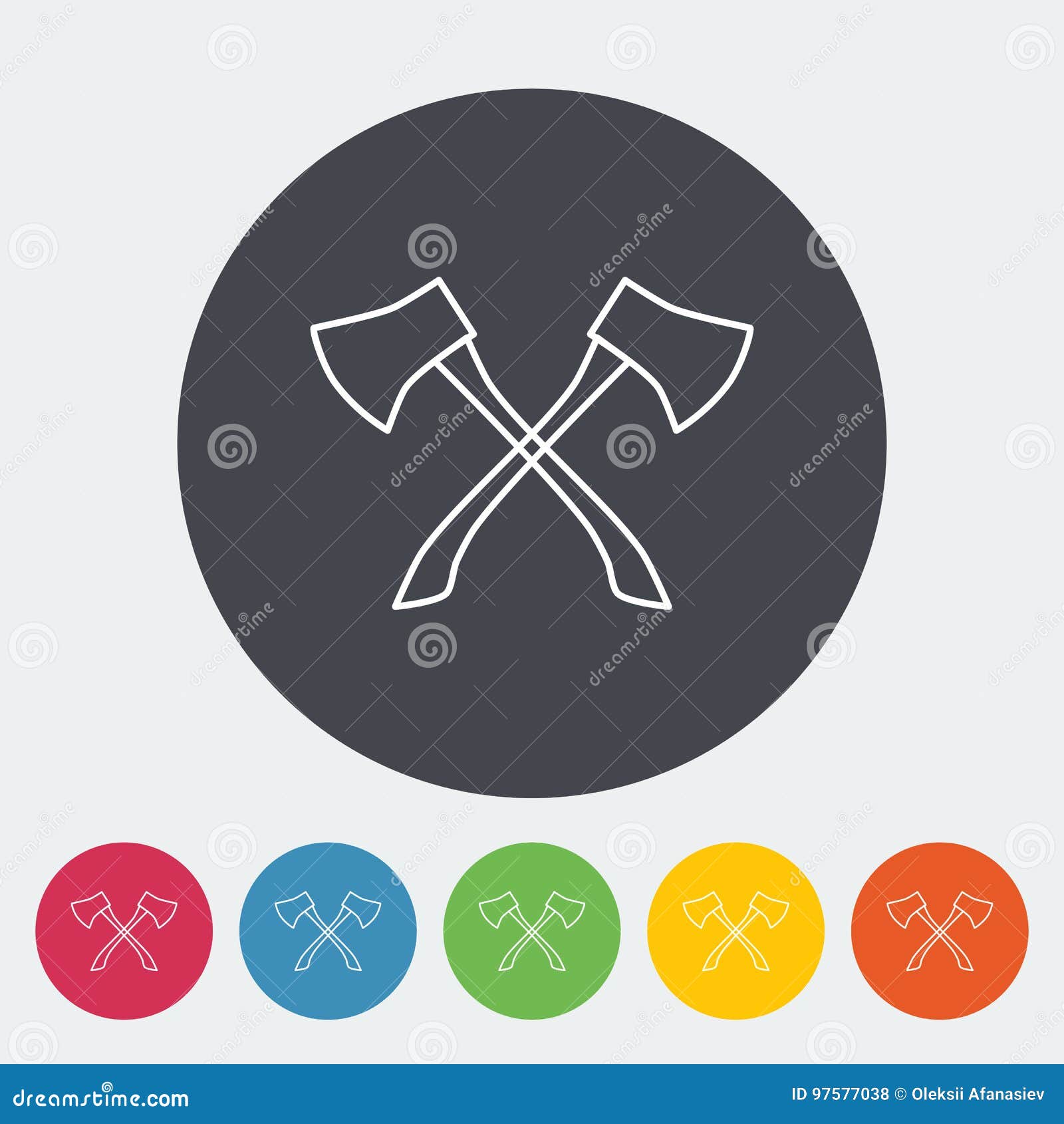 Axe icon stock vector. Illustration of chop, symbol, simple - 97577038