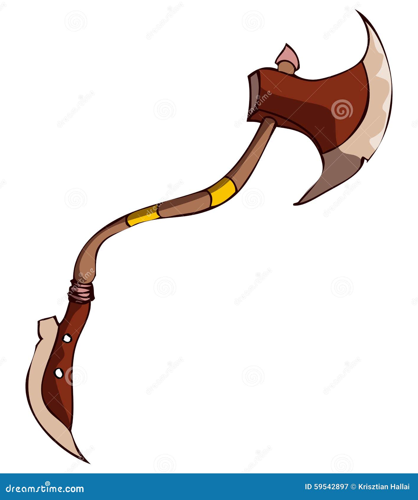 Axe and Knife Medieval Fantasy Weapon. Stock Vector - Illustration of ...