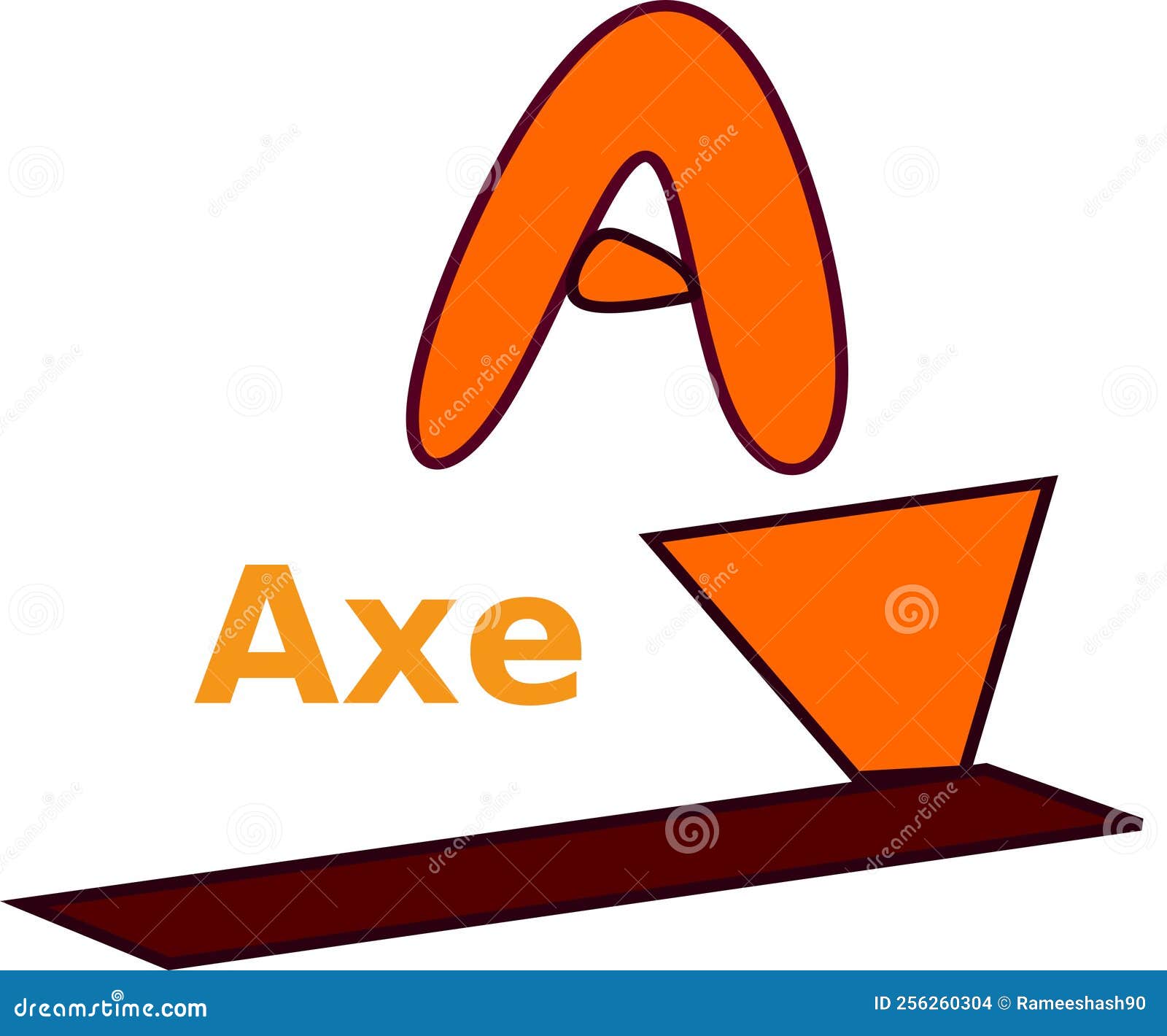 A for Axe for Leaning for Kids Alphabet Stock Illustration ...