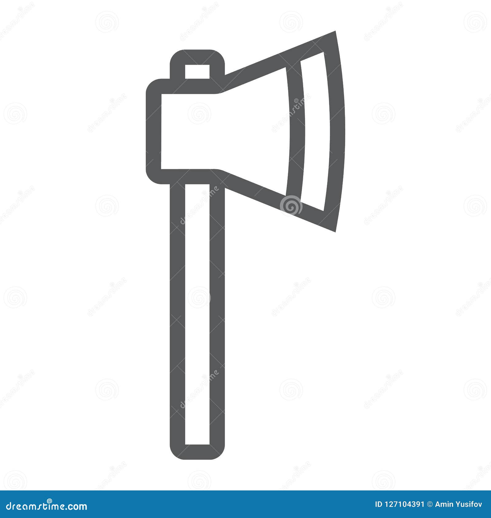 Axe Line Icon, Tool and Equipment, Hatchet Sign, Vector Graphics, a ...
