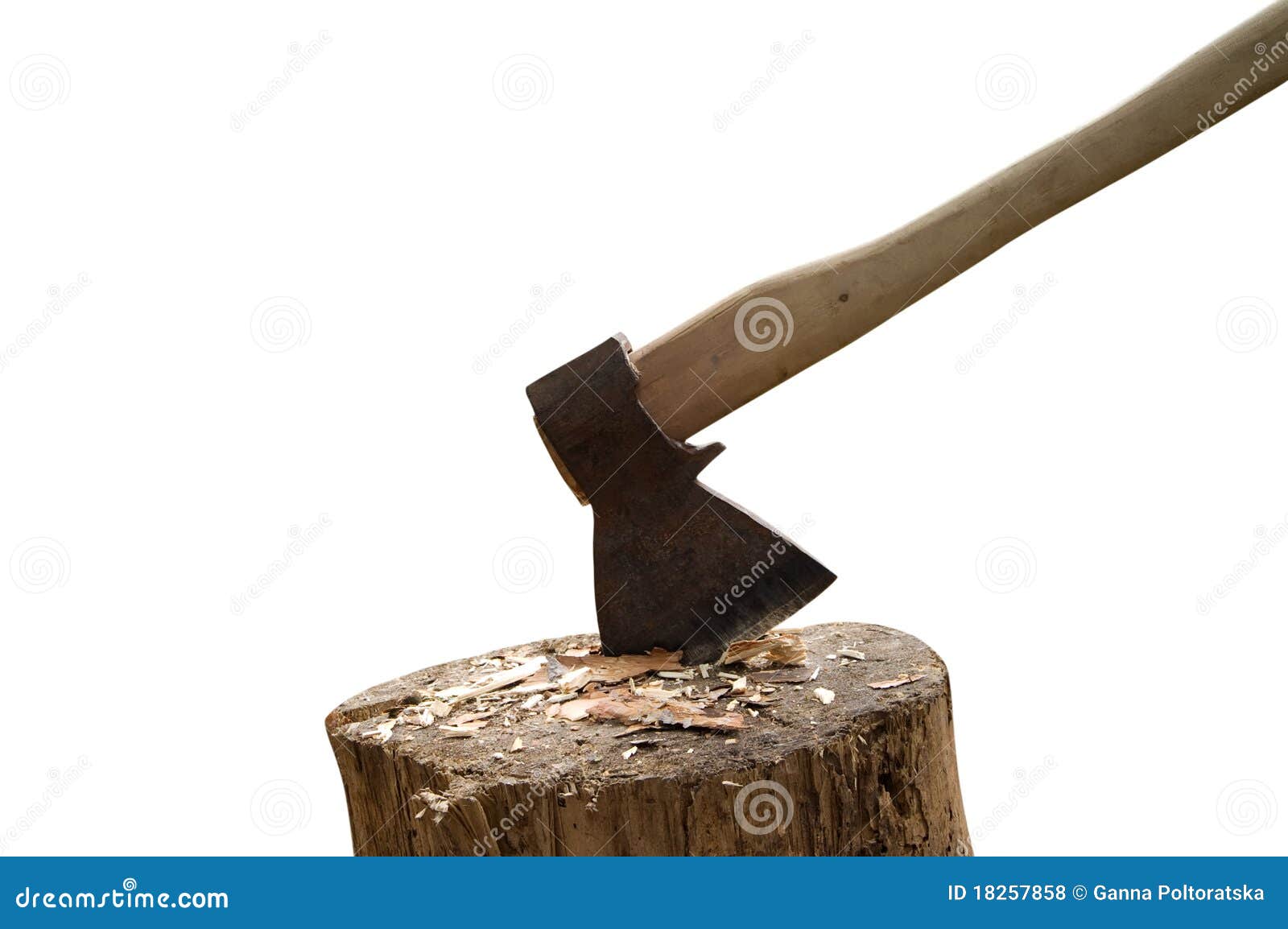 Axe and log stock photo. Image of hatchet, hack, cutting - 18257858