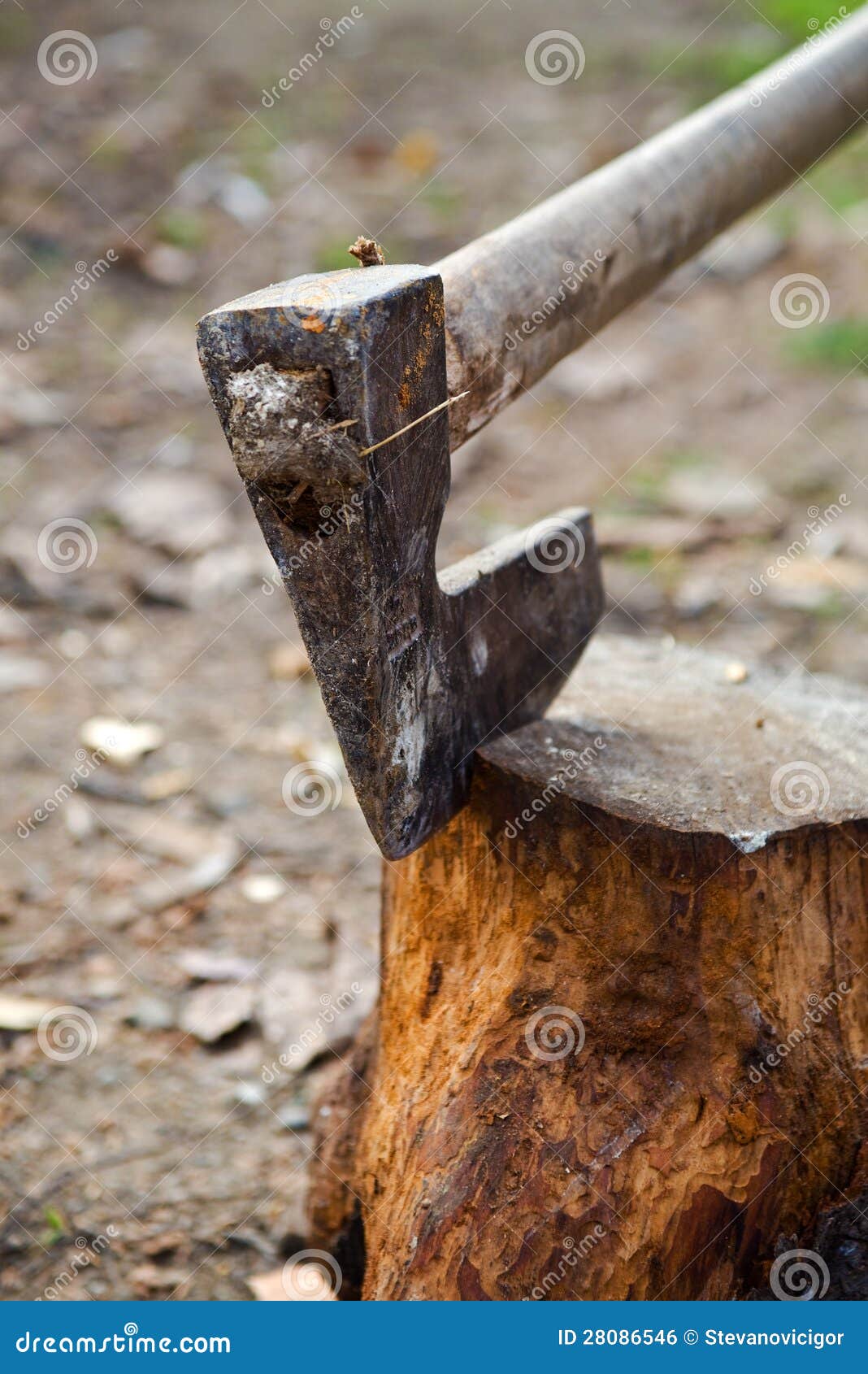 Axe and log stock photo. Image of hack, tool, object - 28086546