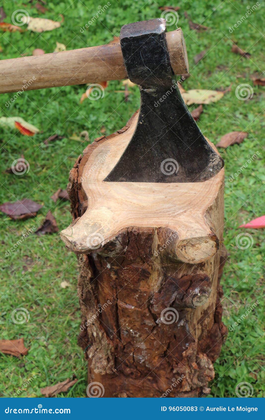 Axe in a log stock image. Image of garden, wood, equipment - 96050083