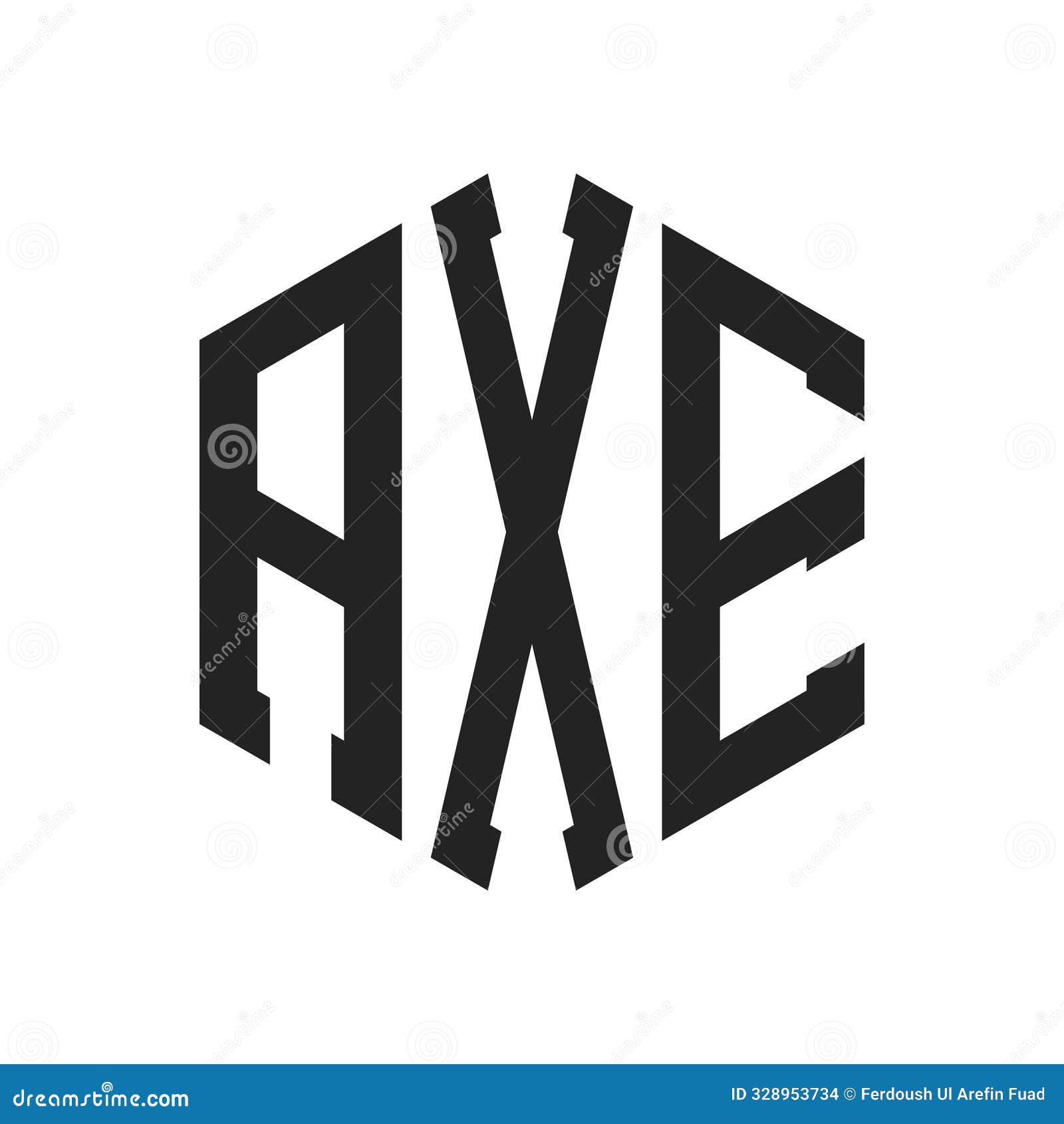 AXE Logo Design. Initial Letter AXE Monogram Logo Using Hexagon Shape ...