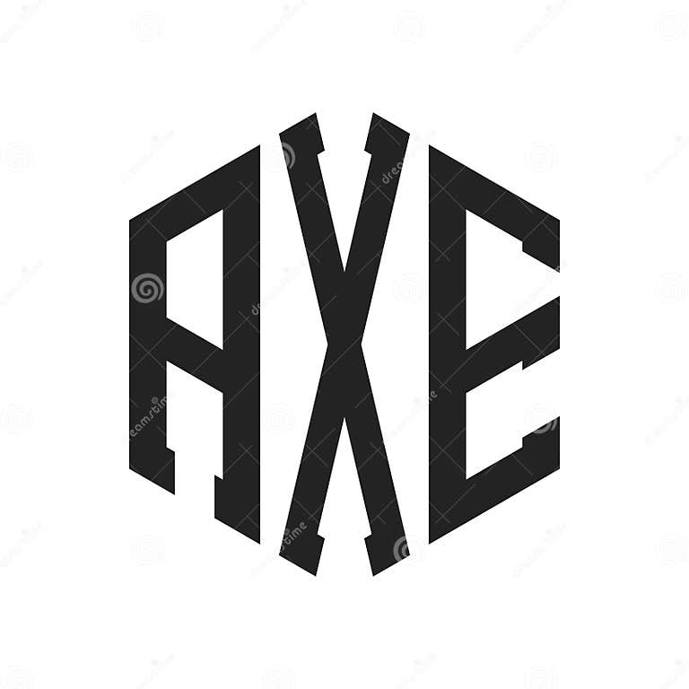 AXE Logo Design. Initial Letter AXE Monogram Logo Using Hexagon Shape ...