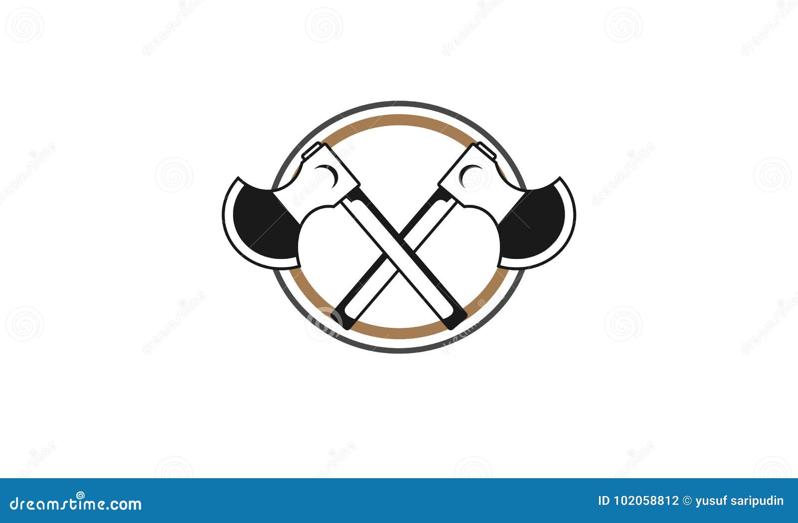 Axe logo stock vector. Illustration of product, woodworker - 102058812