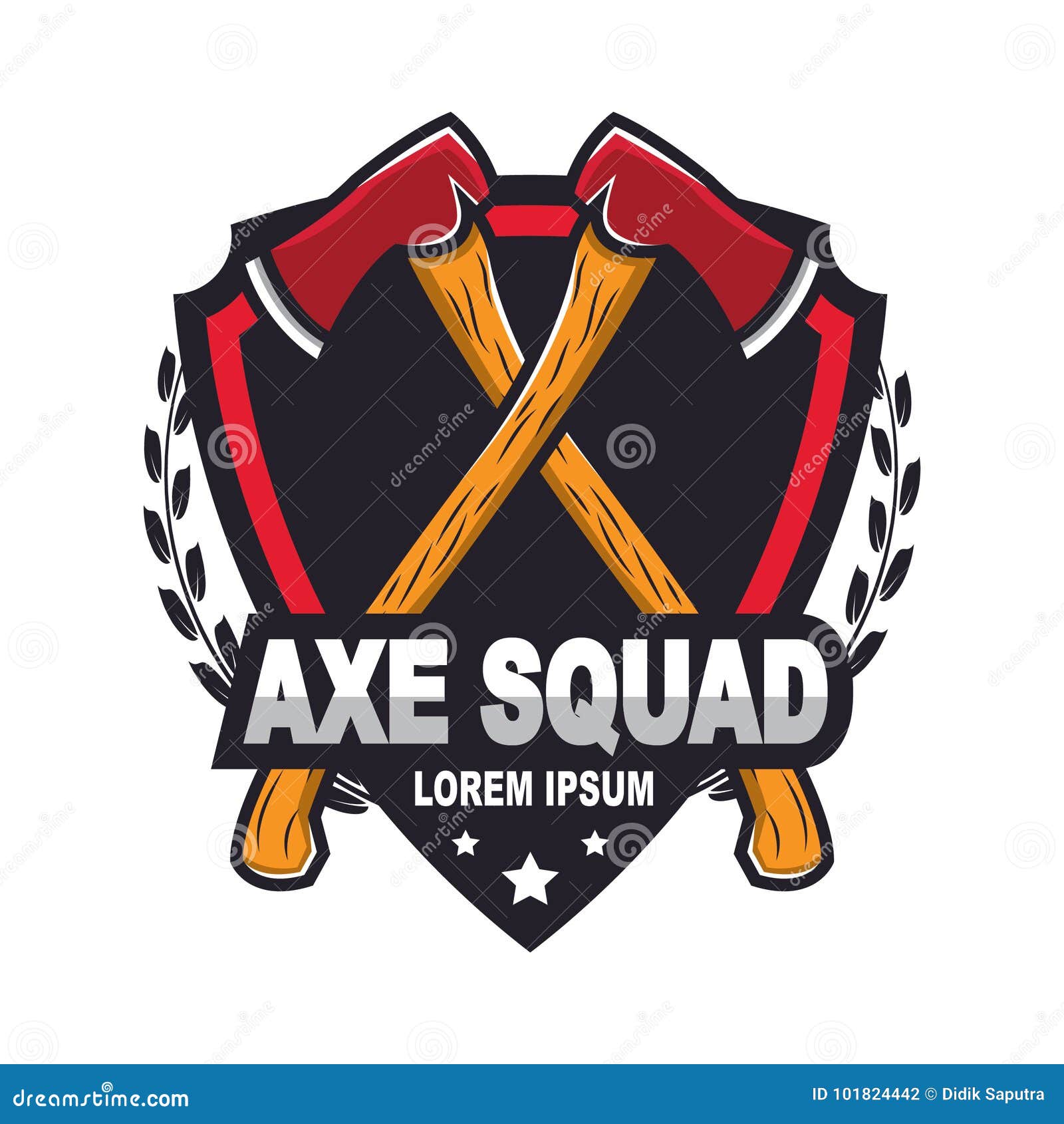 Axe logo for sport team stock vector. Illustration of badge - 101824442