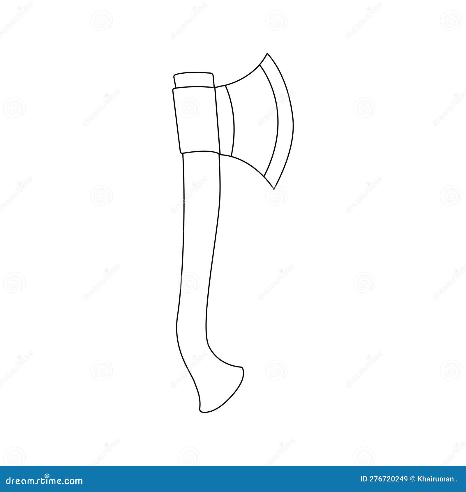 Axe Outline Icon Illustration on Isolated White Background Stock Vector ...