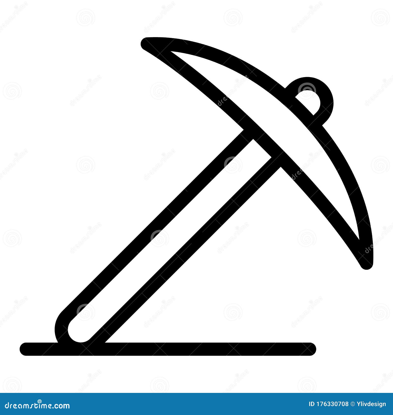 Axe Pick Icon, Outline Style Stock Vector - Illustration of object ...