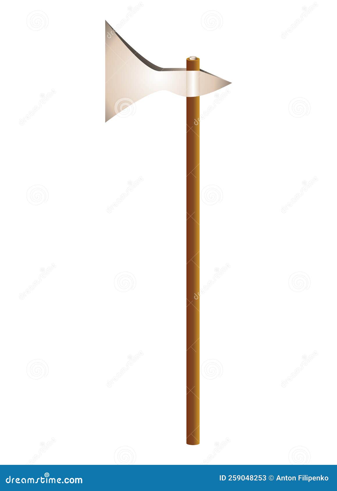 Axe in Realistic Style. Warrior Equipment Stock Vector - Illustration ...