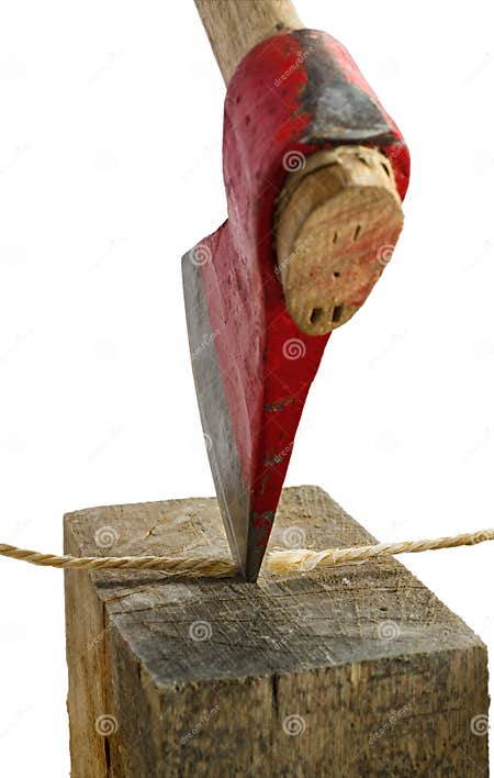 Axe on Rope stock image. Image of edge, hemp, vertical - 32140829