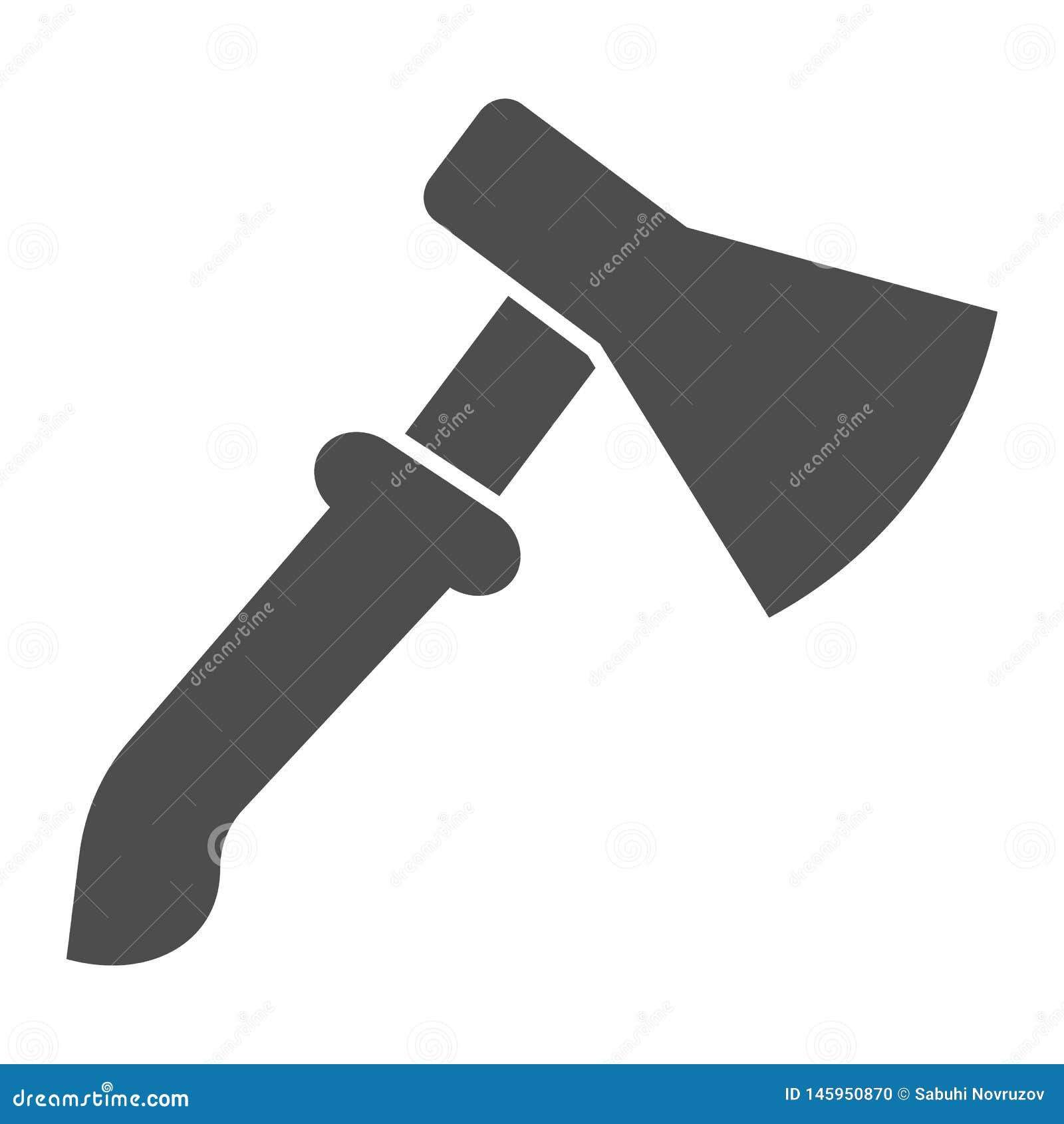 Axe Solid Icon. Blade Vector Illustration Isolated on White. Ax Glyph ...