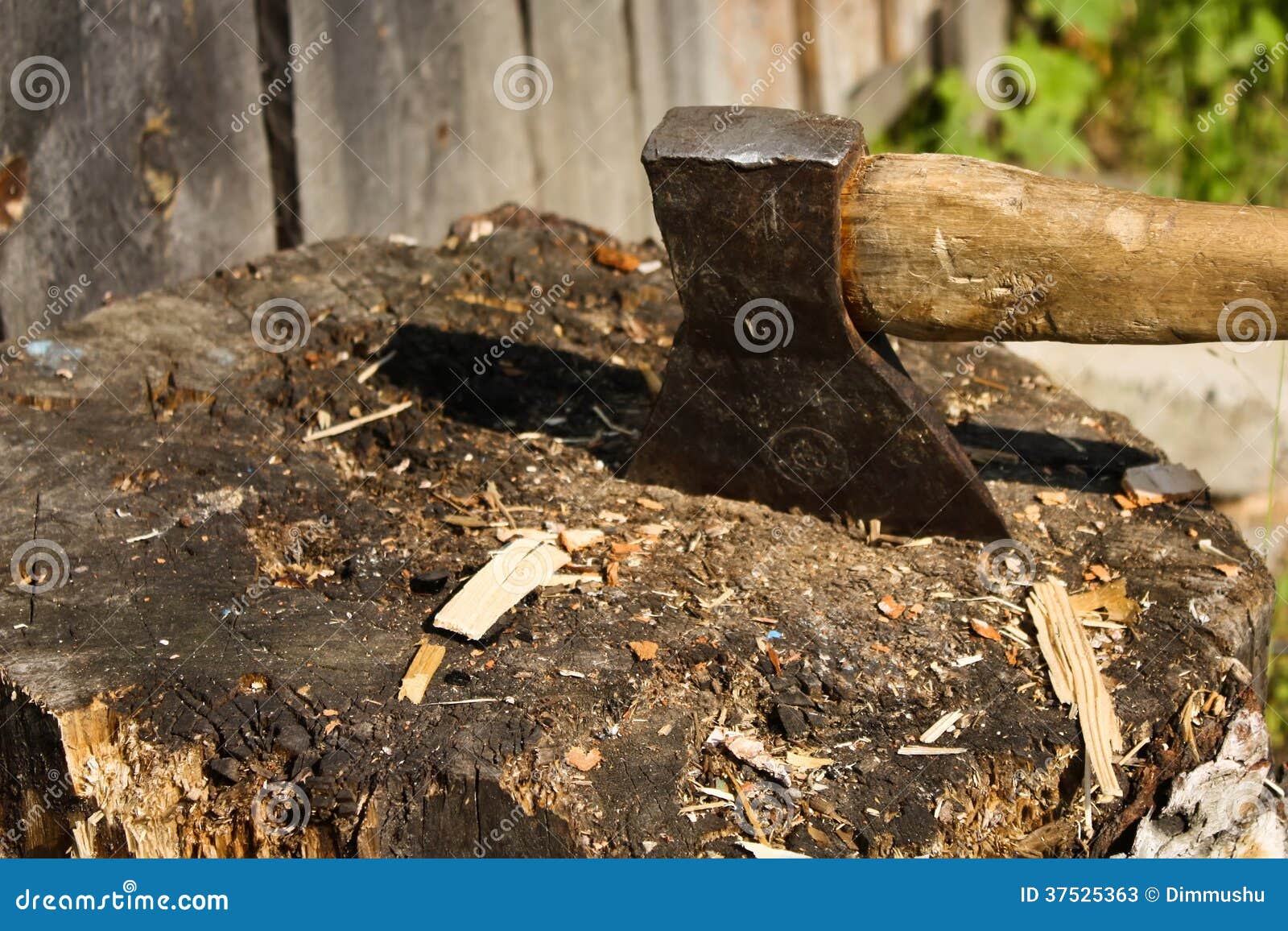 Axe and stump stock image. Image of rural, lumber, hatchet - 37525363