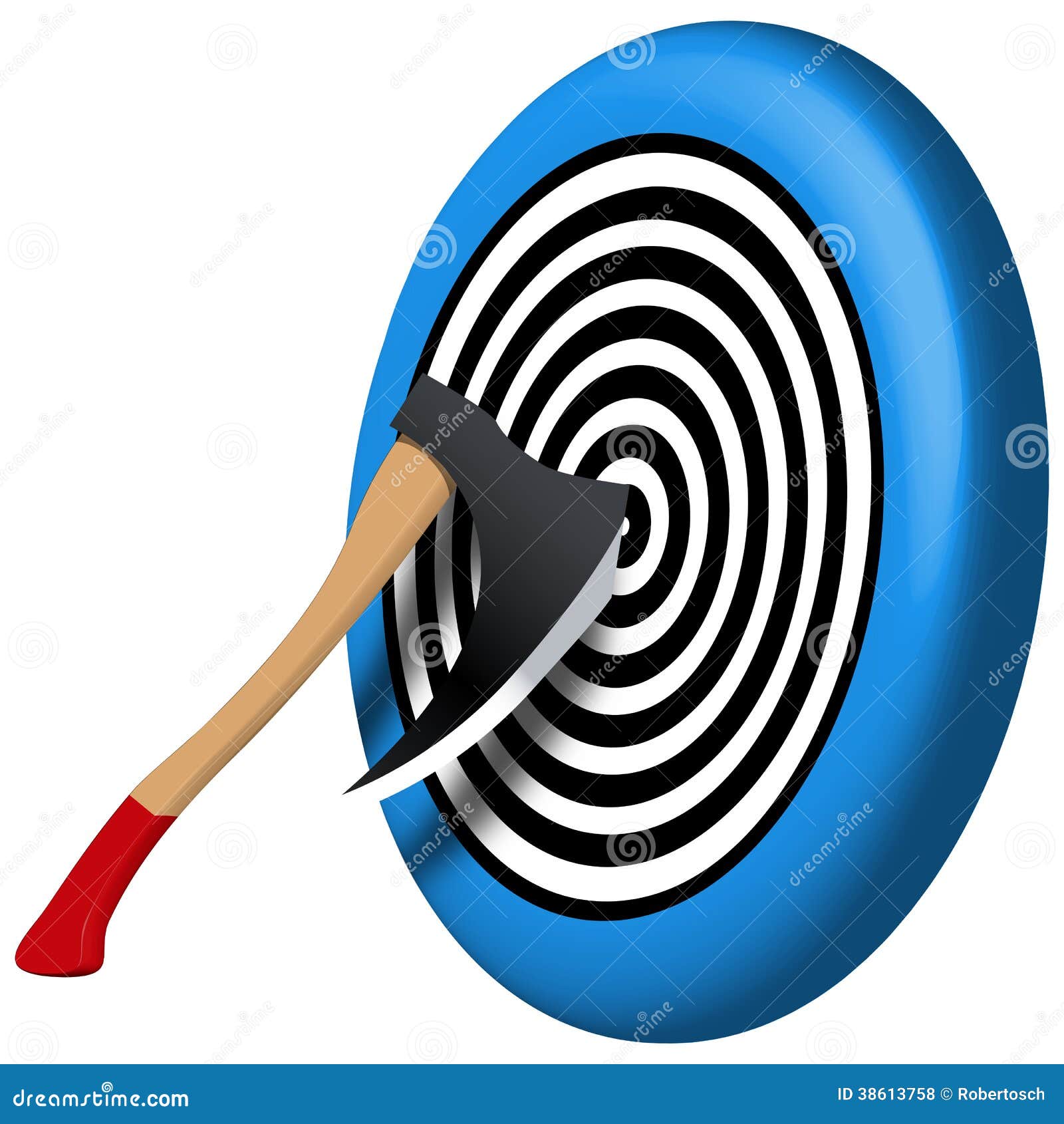 Axe and target stock vector. Illustration of performance - 38613758