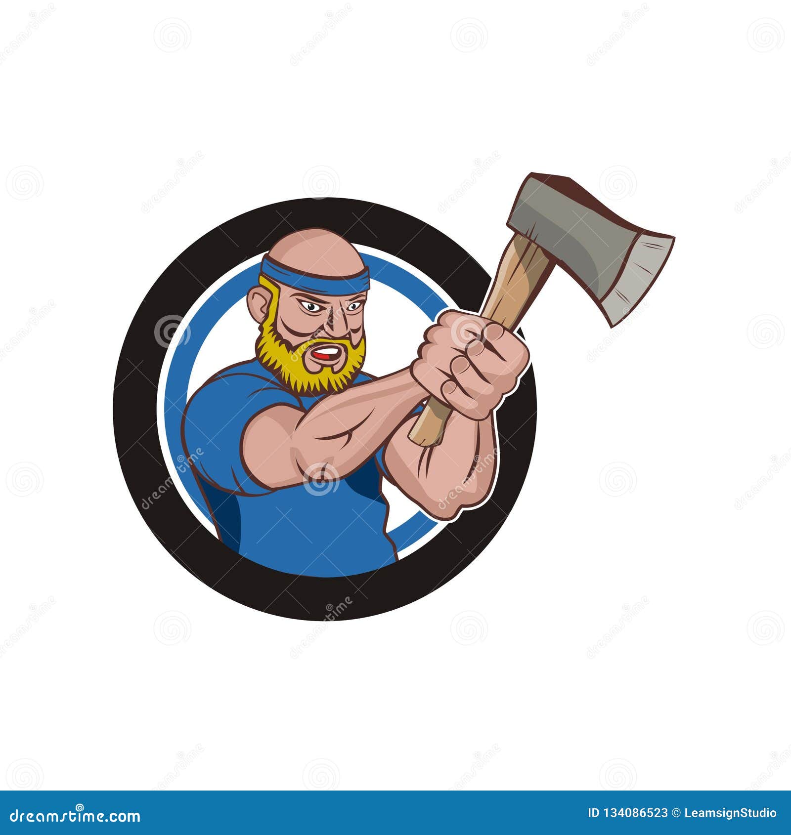 Axe throwing logo vector stock vector. Illustration of throwing - 134086523