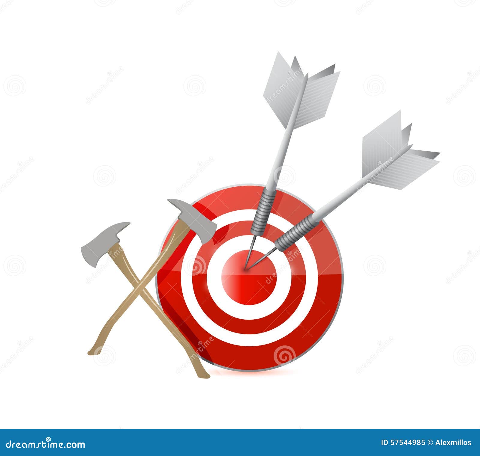 Axe Tools and Target Illustration Design Stock Illustration ...