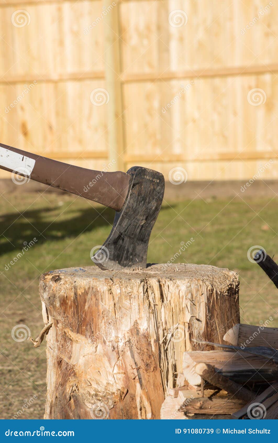 Axe in tree stump stock image. Image of iron, chop, closeup - 91080739