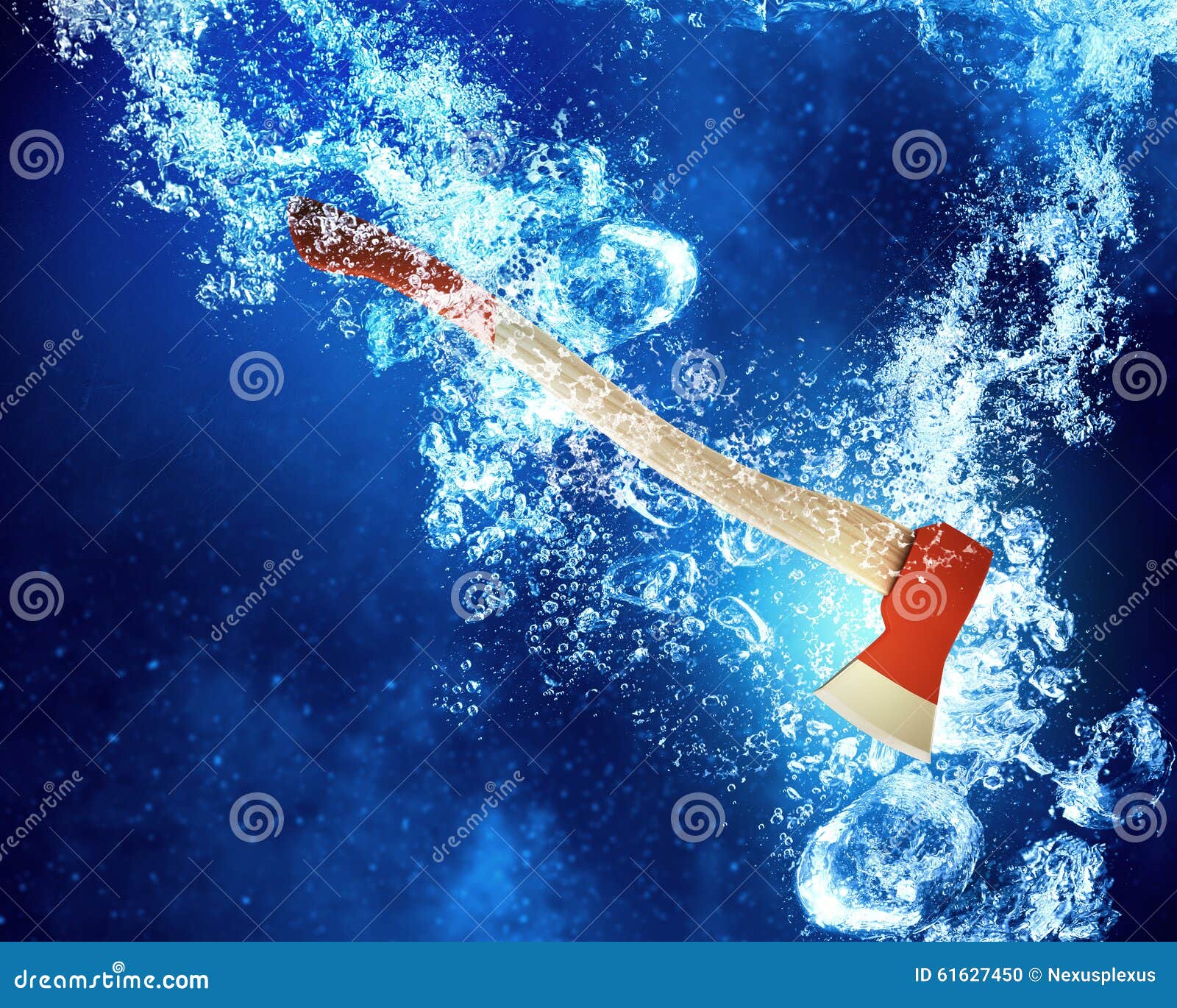 Axe under water stock photo. Image of metal, steel, water - 61627450