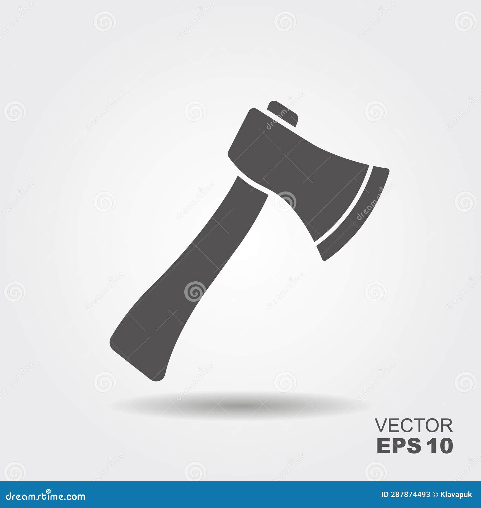 Axe Vector Flat Icon. Simple Illustration with Shadow Stock Vector ...